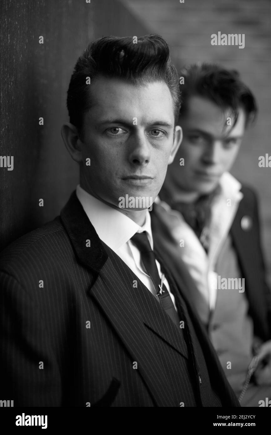 Teddy boys Black and White Stock Photos & Images - Alamy