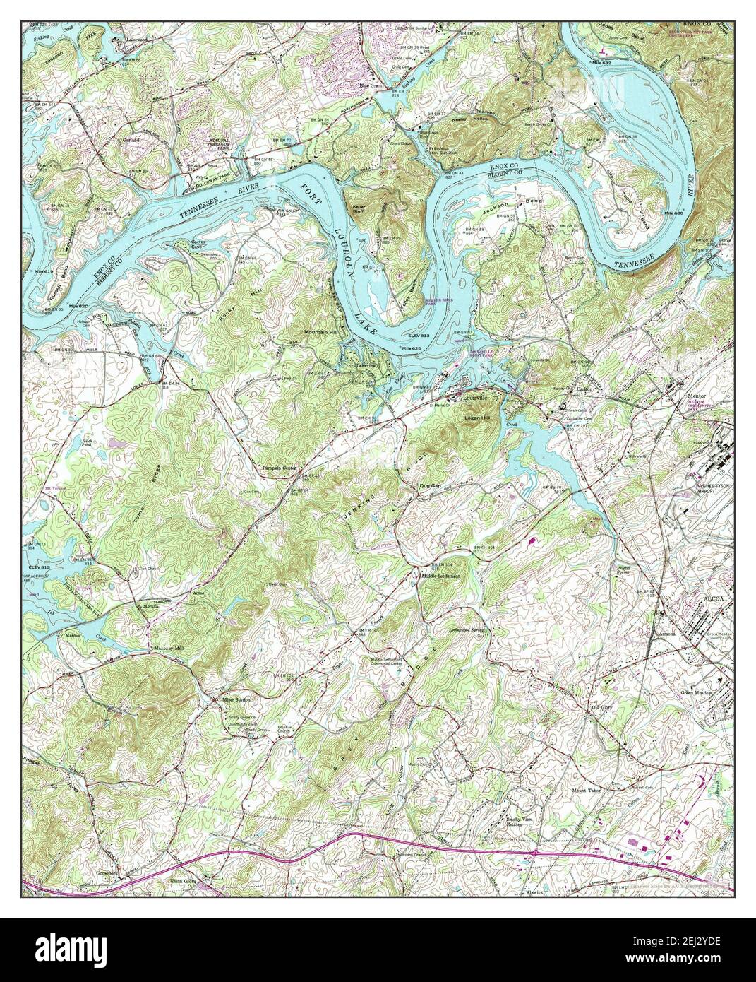 Louisville, Tennessee, map 1968, 1:24000, United States of America by ...