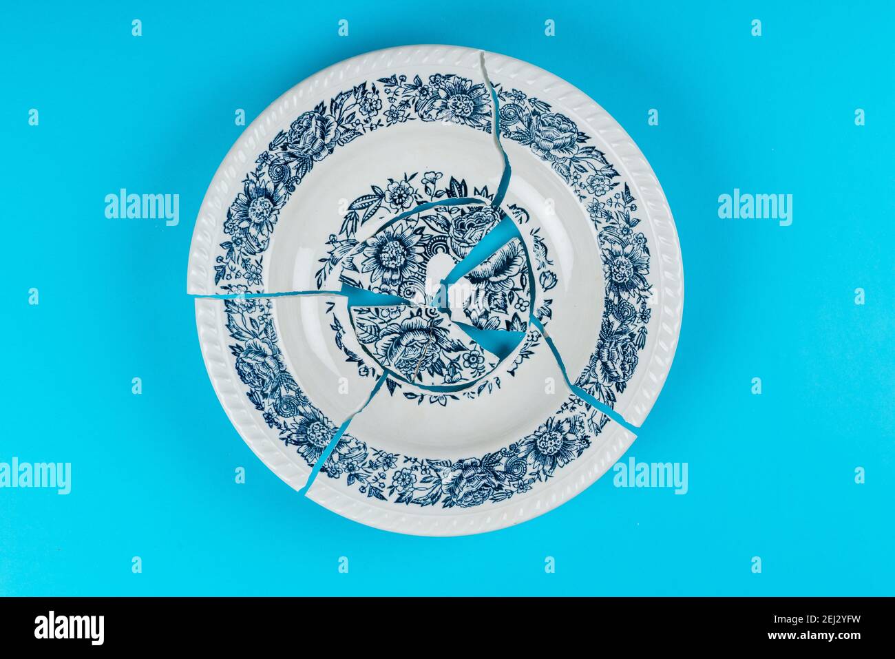Broken ceramic plate with patterns High Quality Image Stock Photo - Alamy