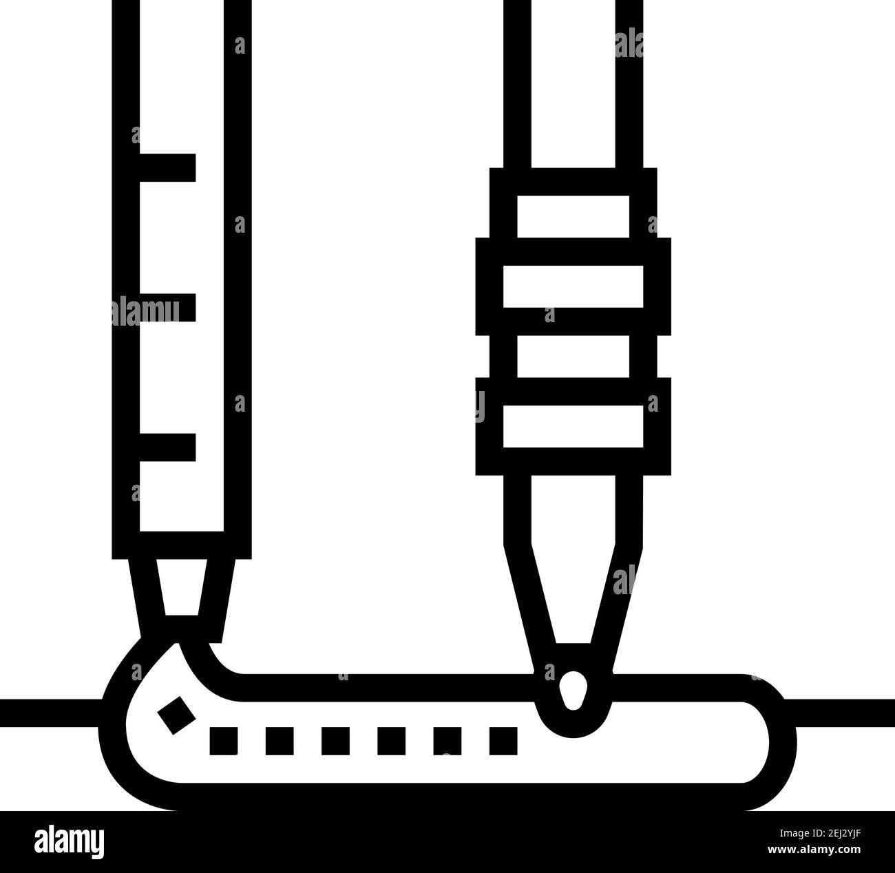 submerged arc welding line icon vector illustration Stock Vector Image ...