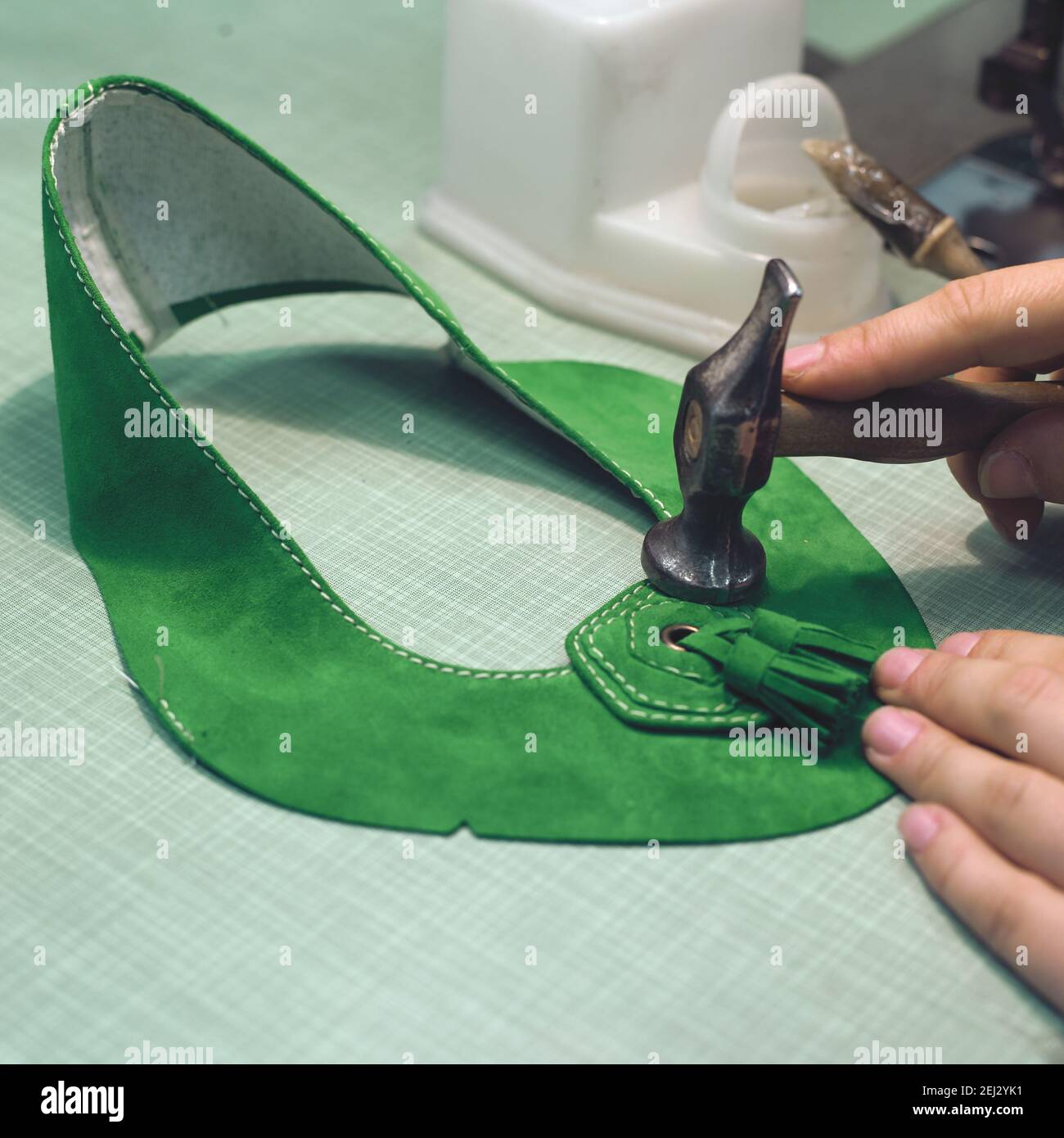 How to build a shoe. Artisan processing phase for the construction of ...