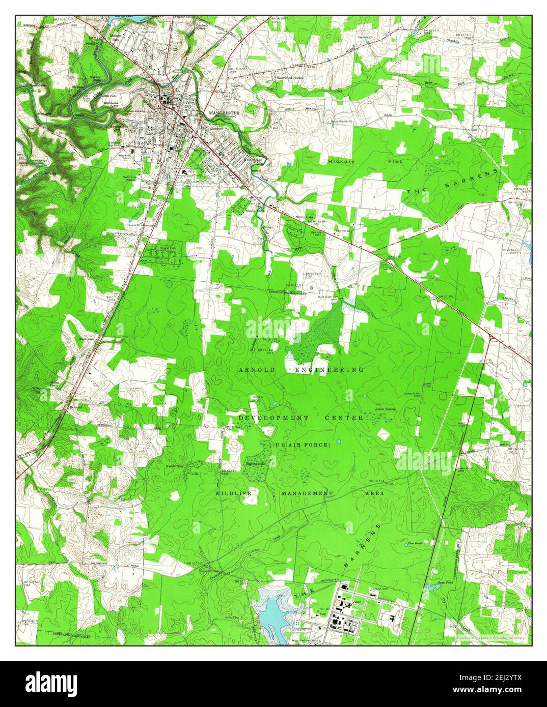 Manchester, Tennessee, map 1963, 1:24000, United States of America by ...