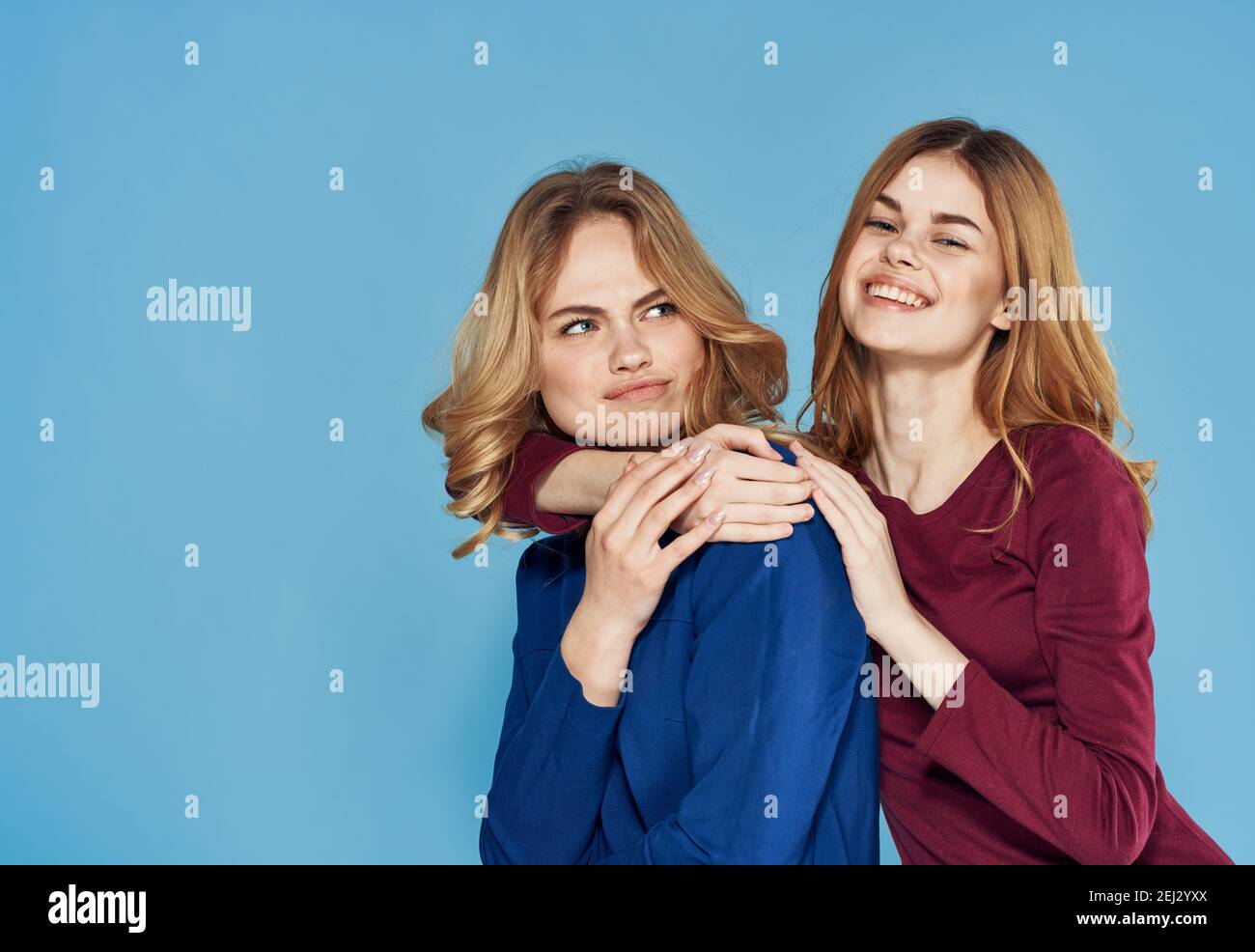 two woman elegant dress communication friendship cropped view close-up ...
