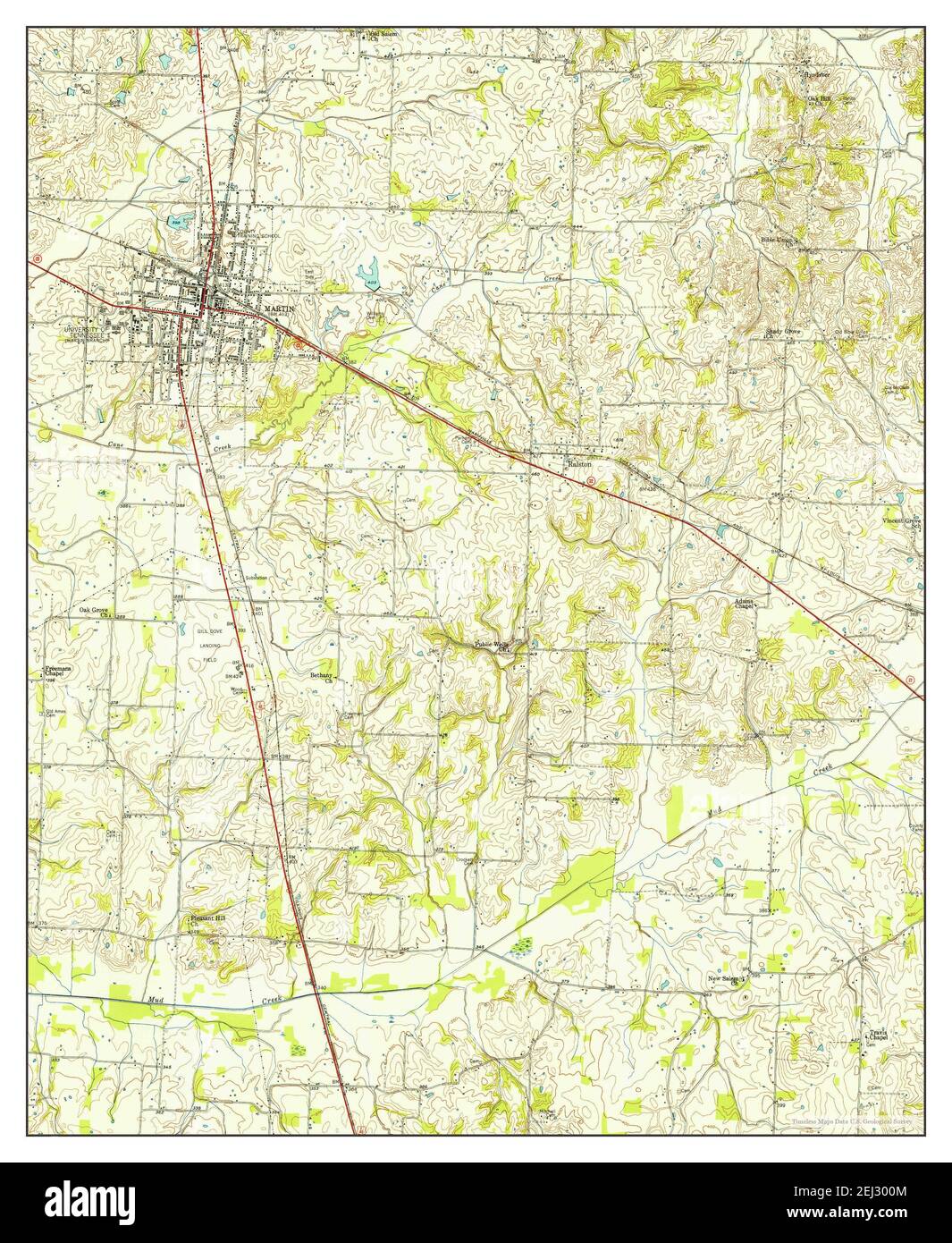Martin, Tennessee, map 1950, 1:24000, United States of America by ...
