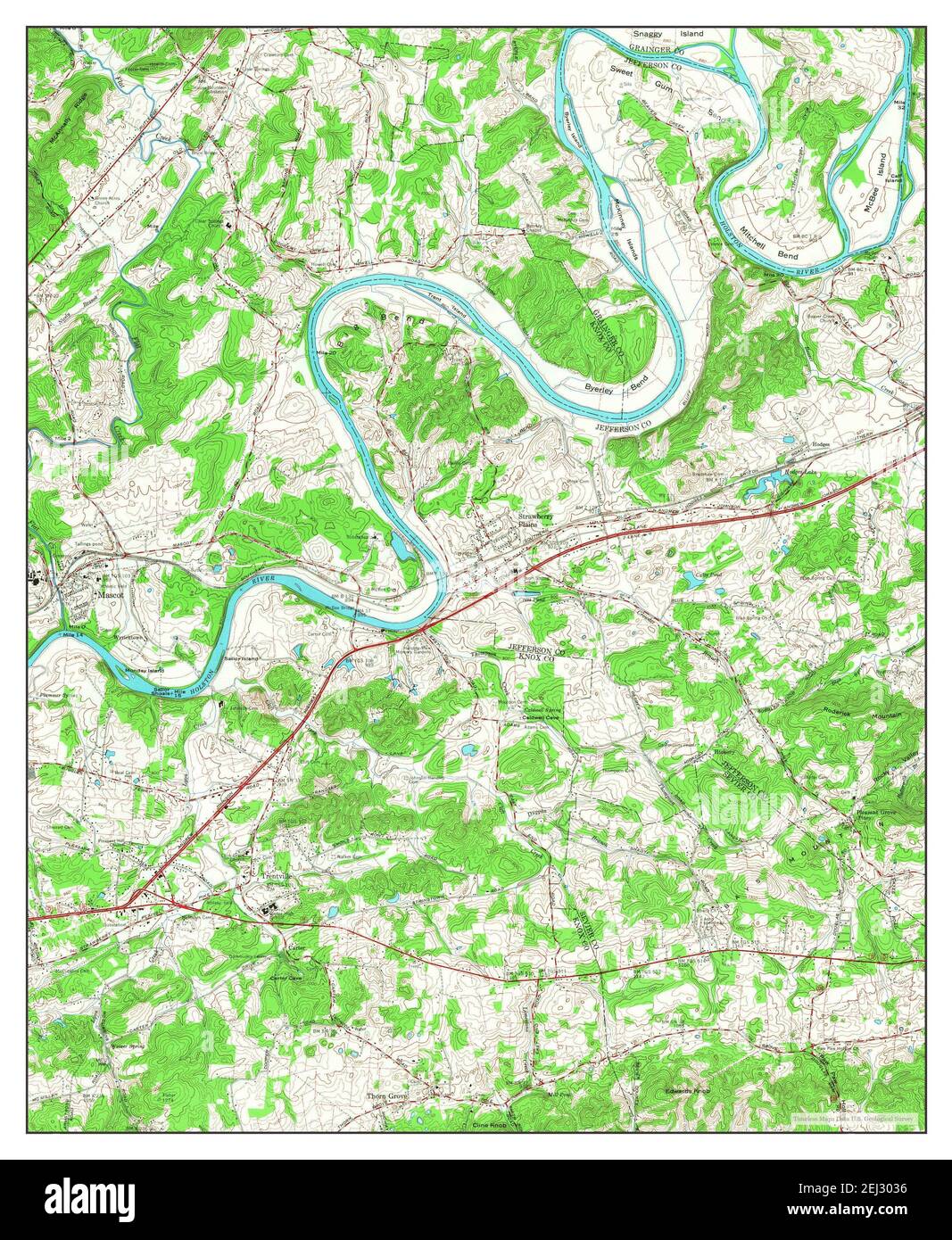 Mascot, Tennessee, map 1966, 1:24000, United States of America by ...