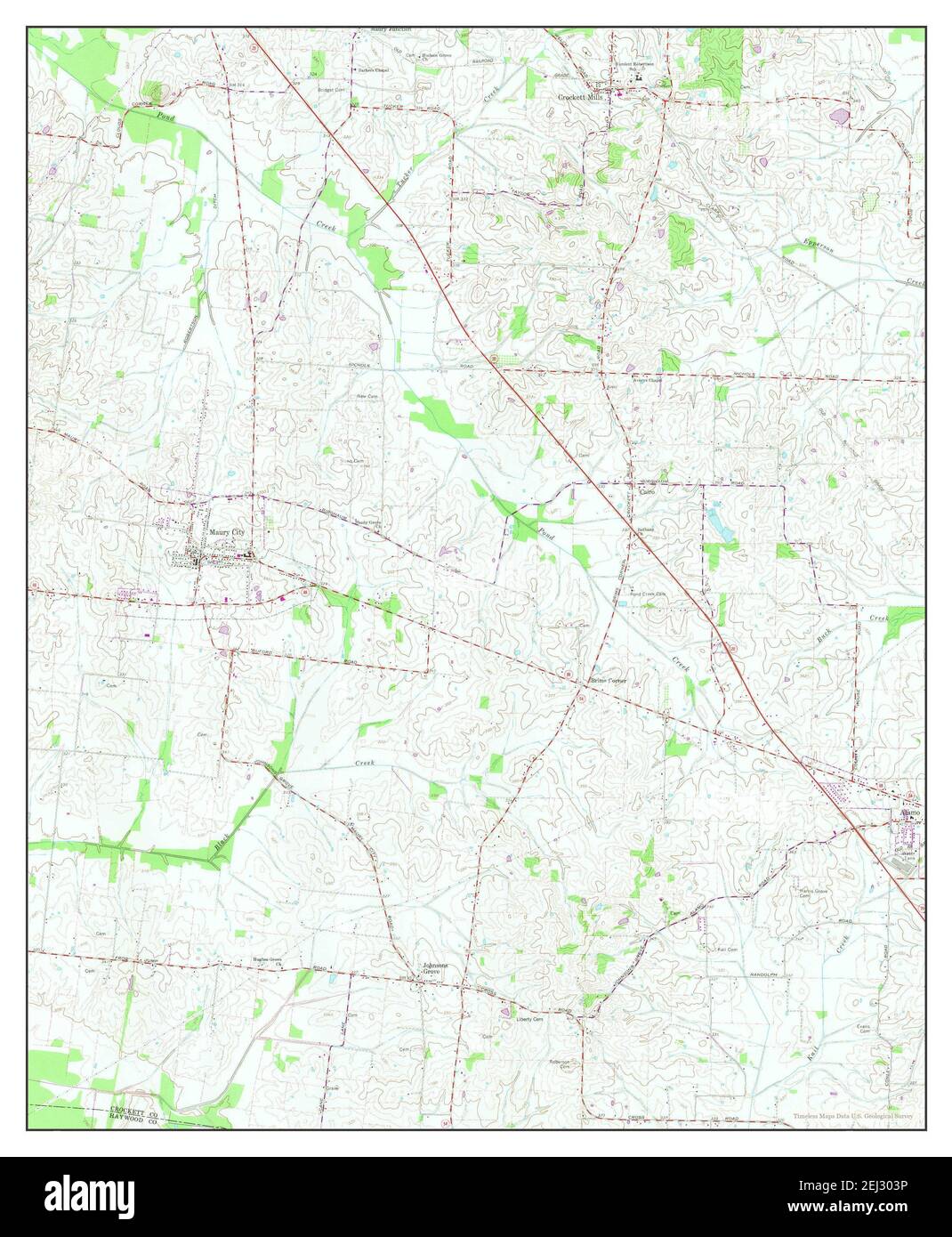 Maury City, Tennessee, map 1964, 1:24000, United States of America by ...