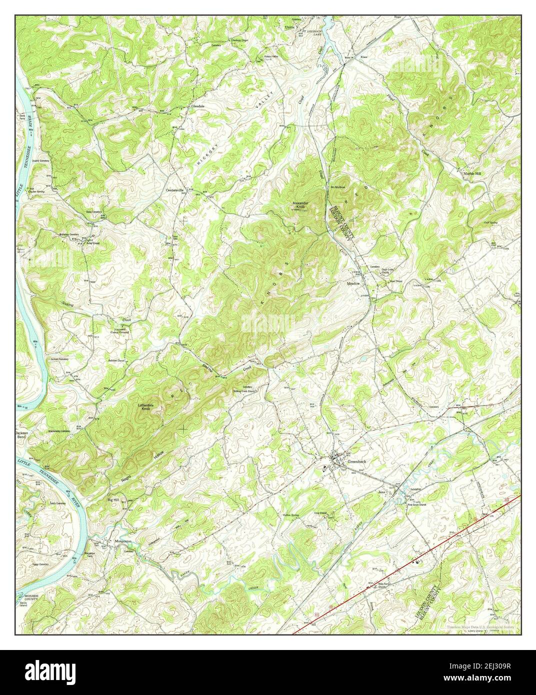 Meadow, Tennessee, map 1952, 1:24000, United States of America by ...