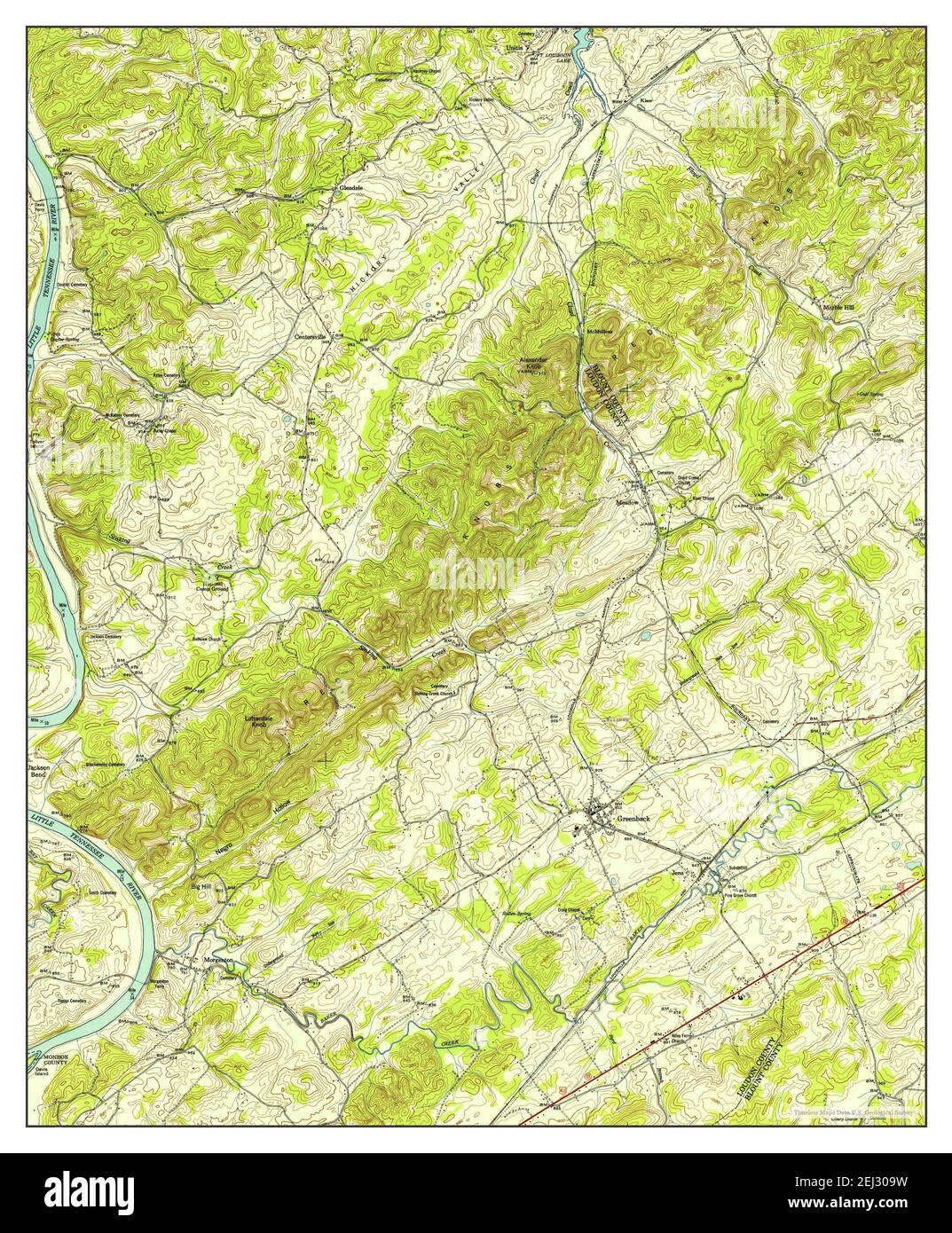 Meadow, Tennessee, map 1952, 1:24000, United States of America by ...