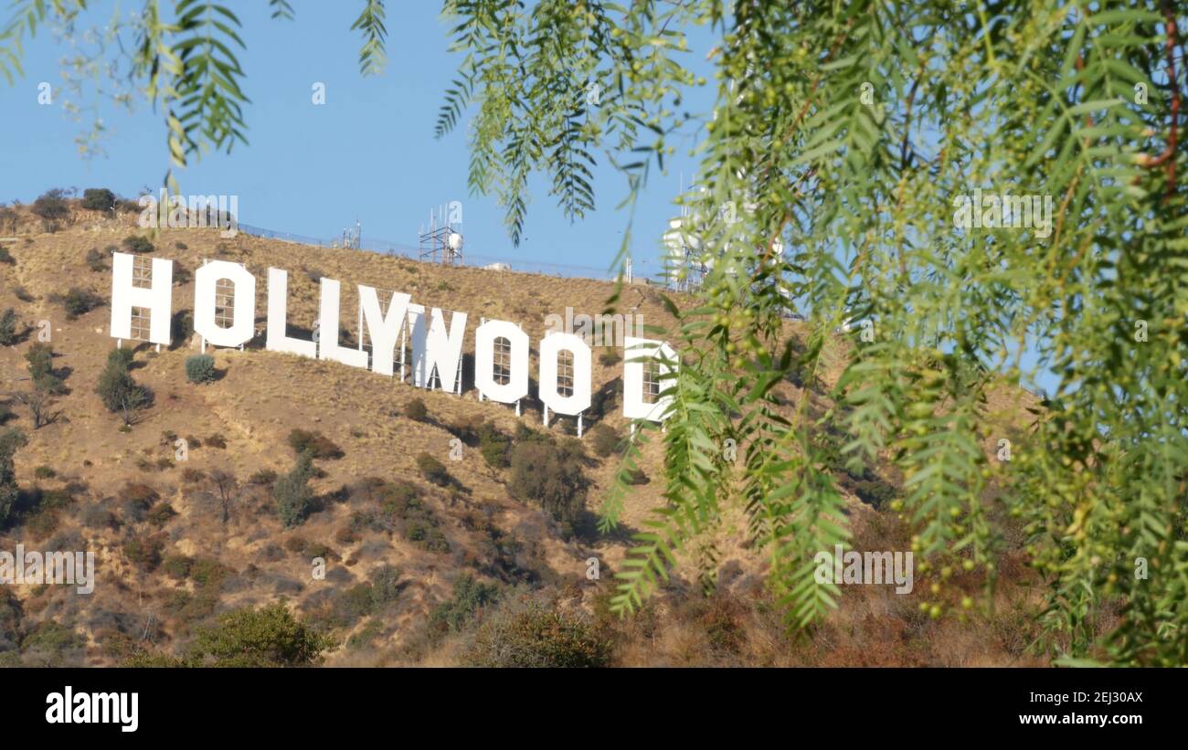 LOS ANGELES, CALIFORNIA, USA - 7 NOV 2019: Iconic Hollywood sign. Big ...
