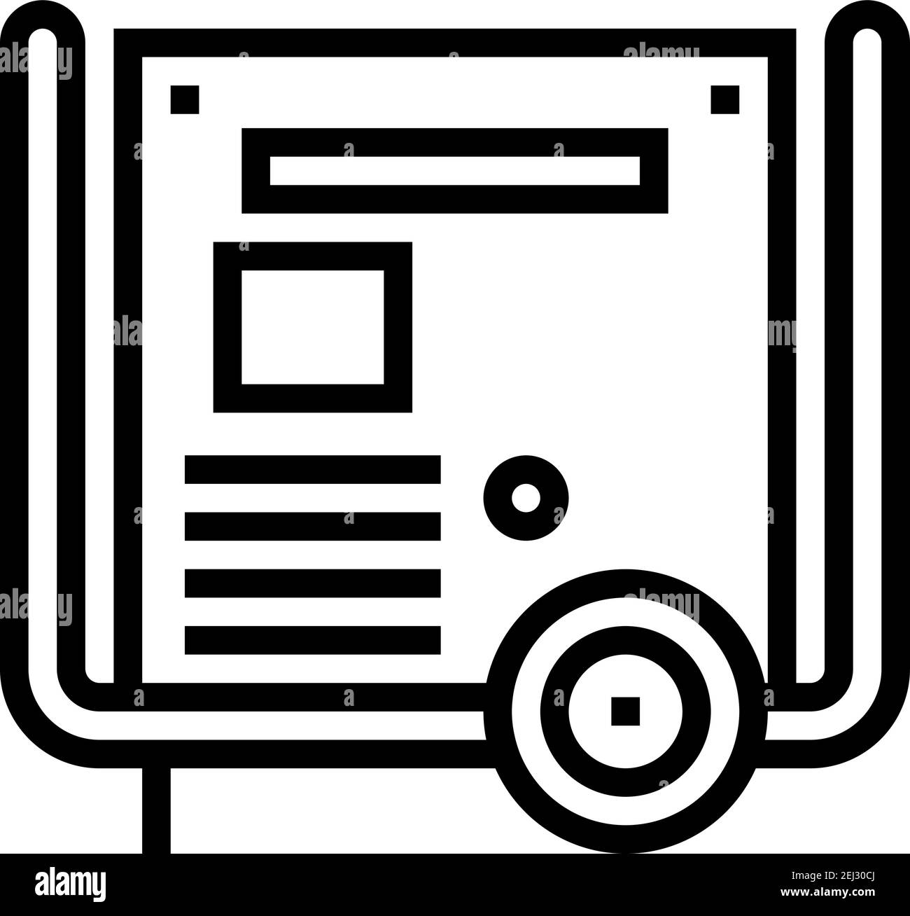 transformer electric equipment line icon vector illustration Stock ...