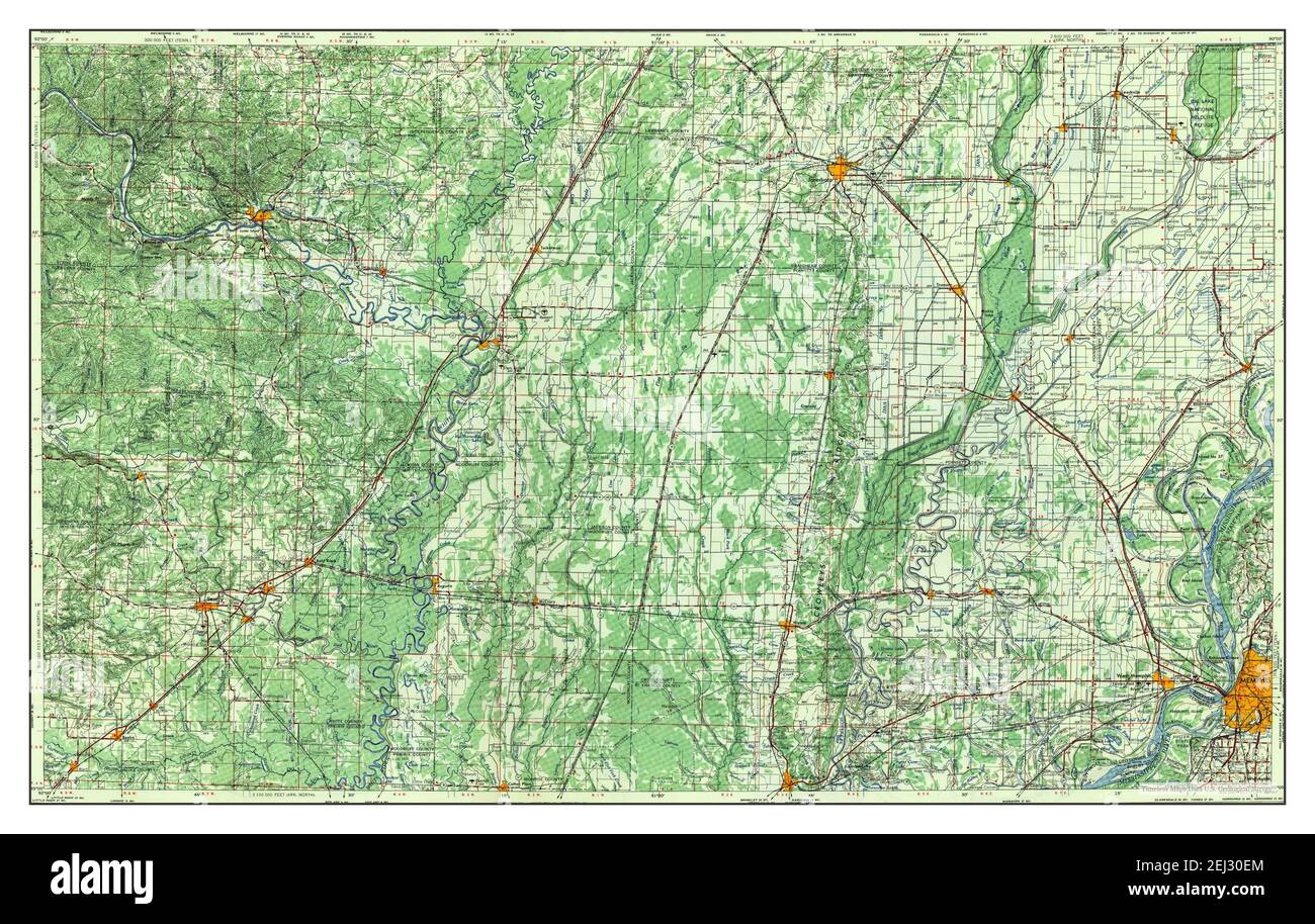 Memphis street map hi-res stock photography and images - Alamy
