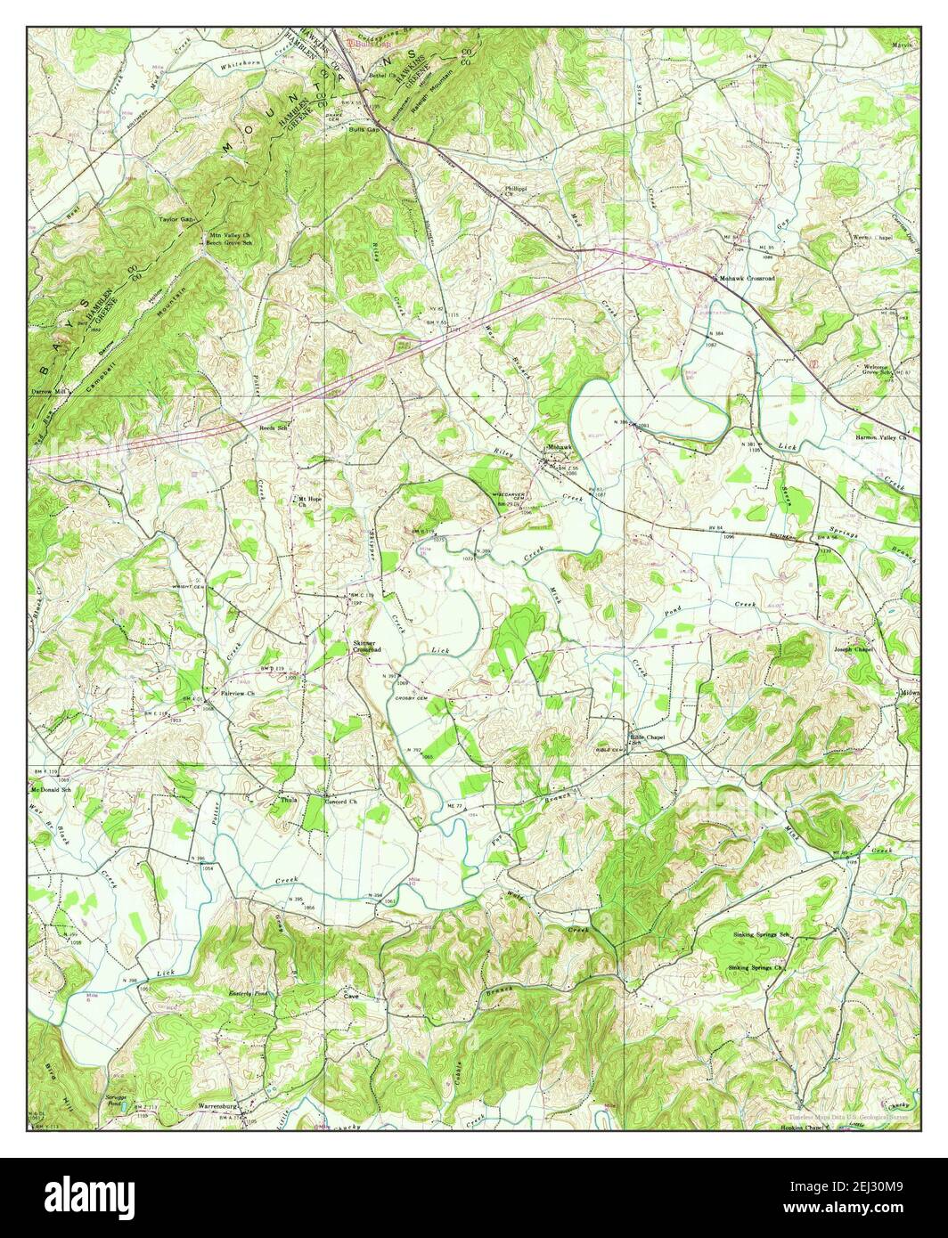 Mohawk, Tennessee, map 1939, 1:24000, United States of America by ...