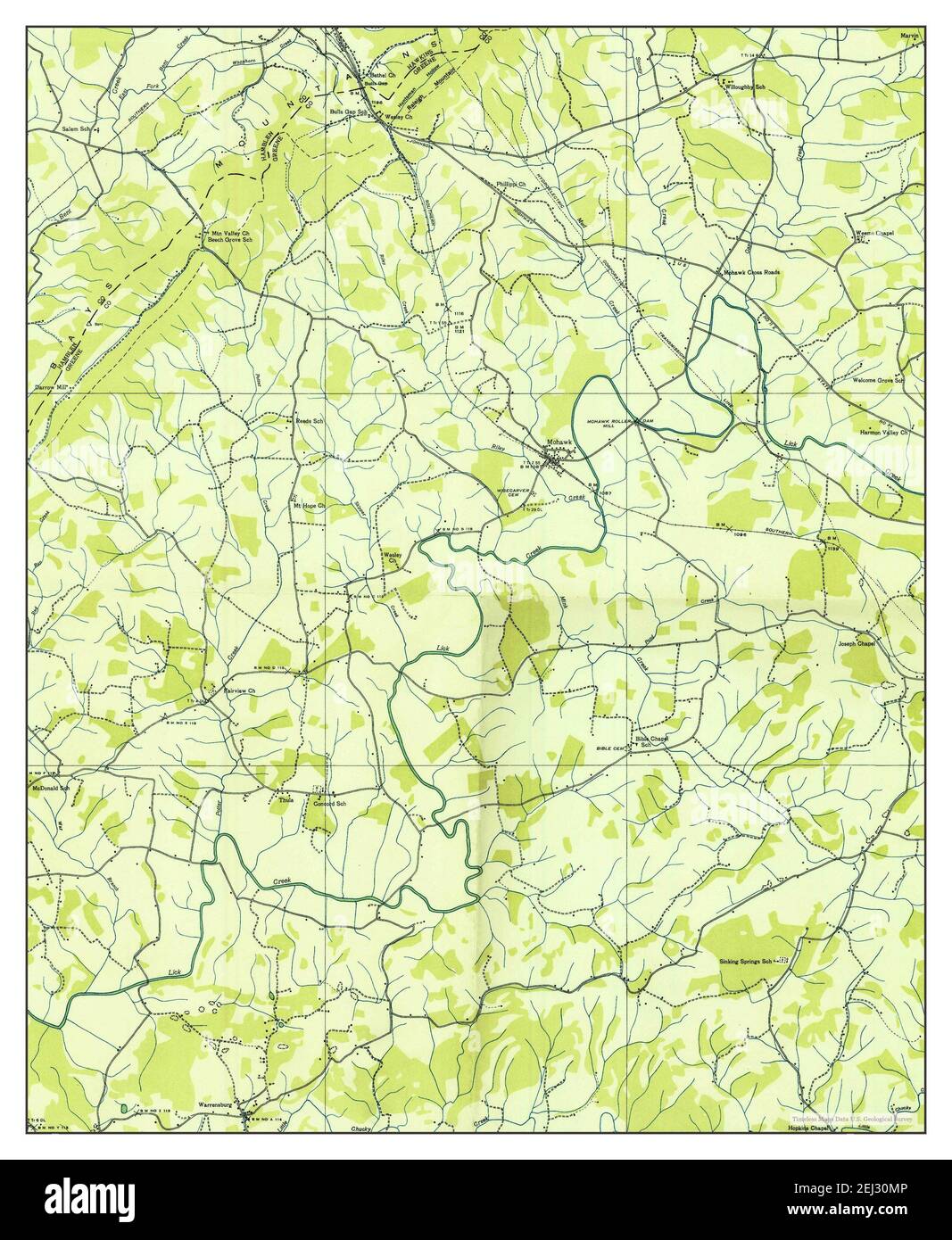 Mohawk, Tennessee, map 1935, 1:24000, United States of America by ...