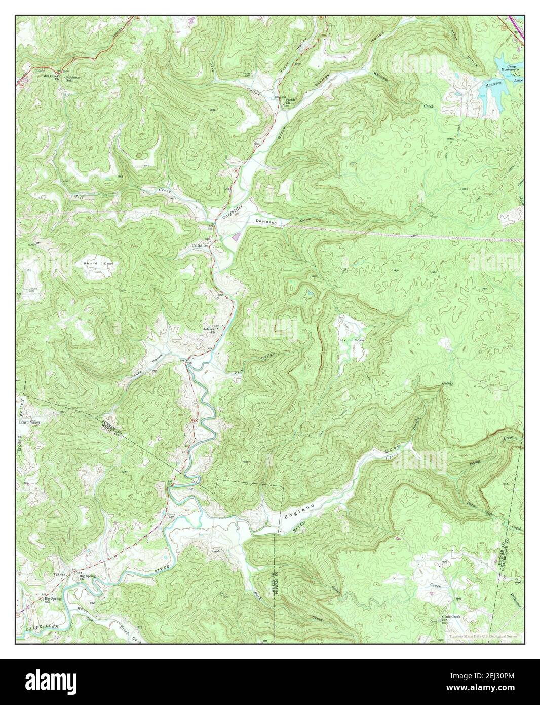 Monterey Lake, Tennessee, map 1956, 1:24000, United States of America ...
