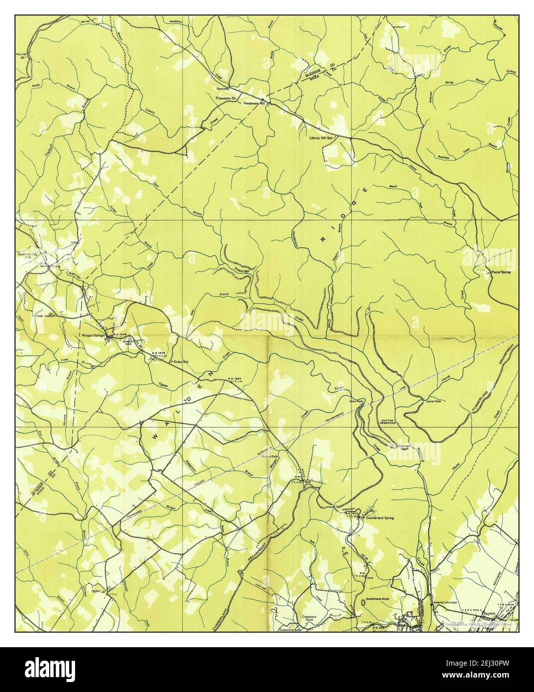 Morgan Springs, Tennessee, map 1935, 1:24000, United States of America ...