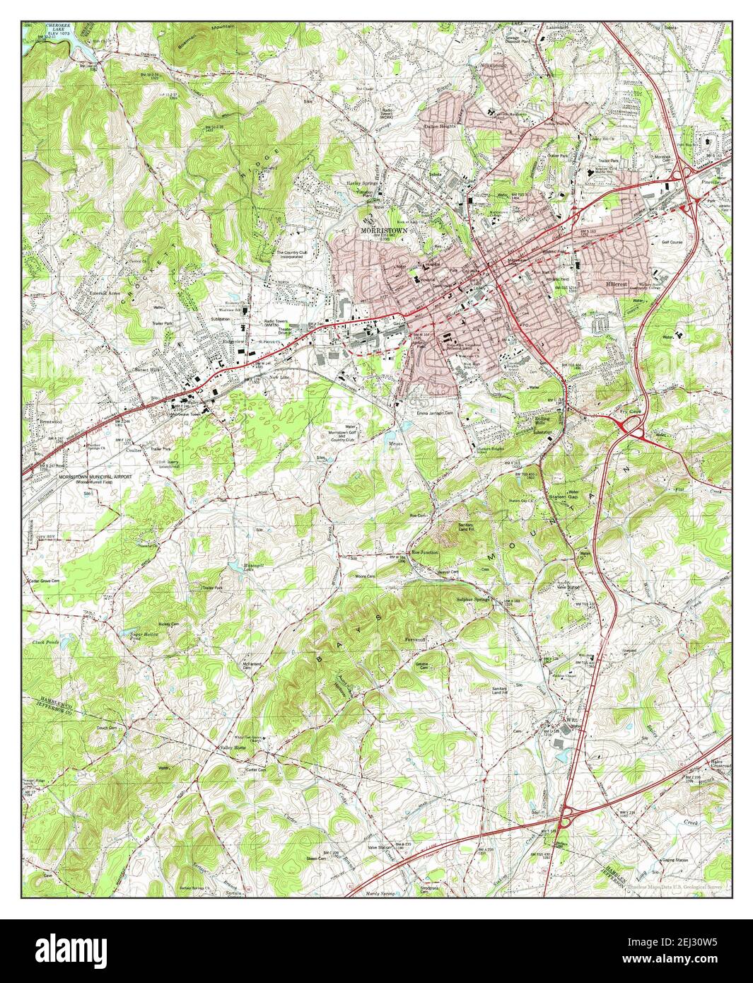 Map of morristown tennessee hi-res stock photography and images - Alamy