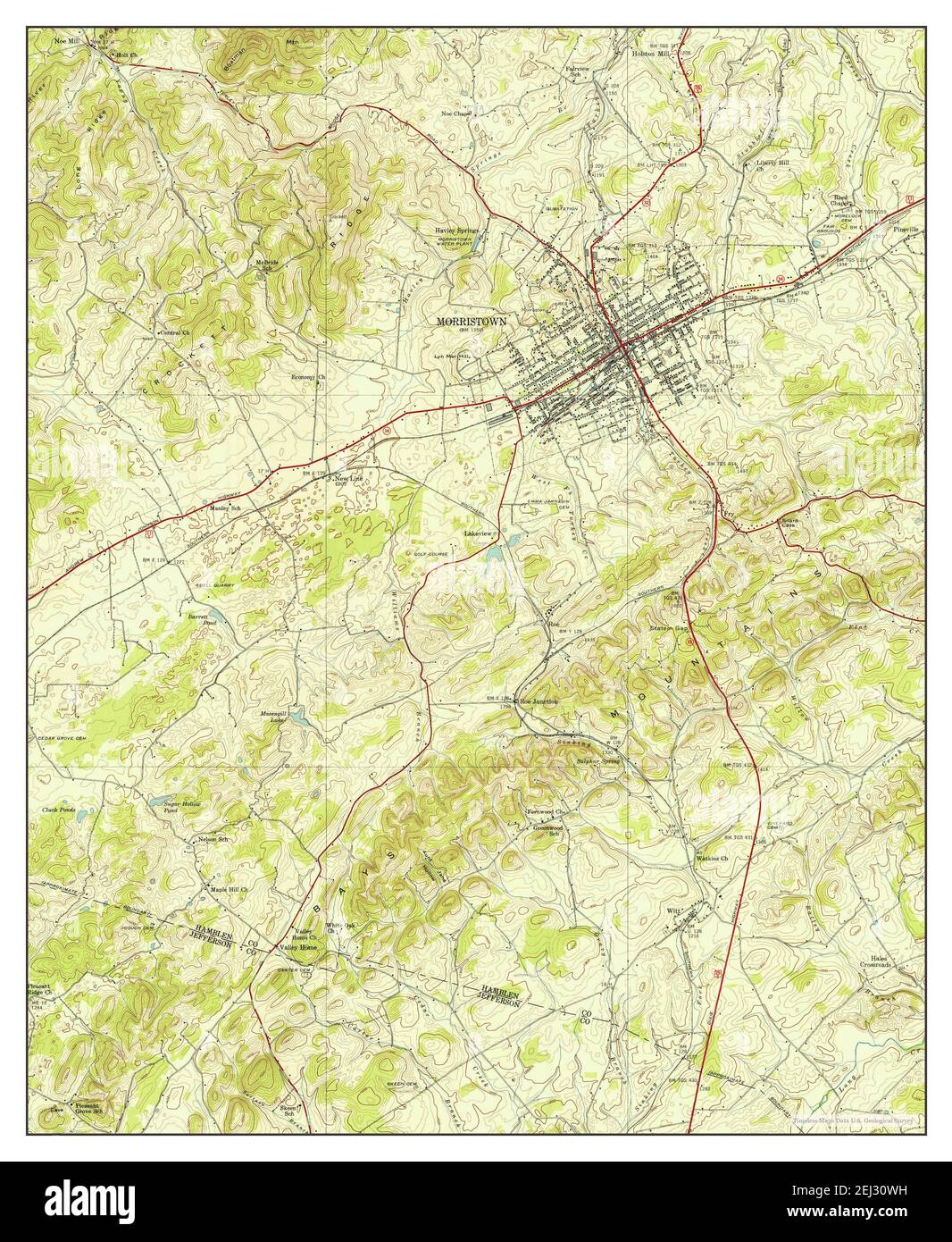 Map of morristown tennessee hi-res stock photography and images - Alamy