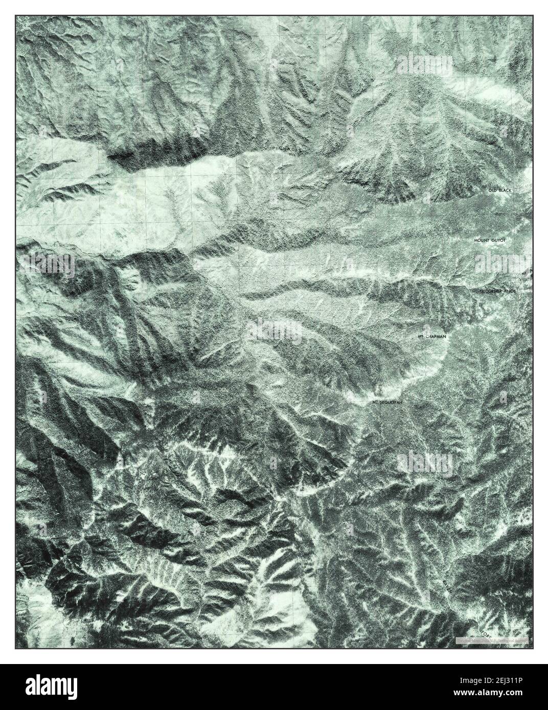 Mount Guyot, Tennessee, map 1976, 1:24000, United States of America by ...