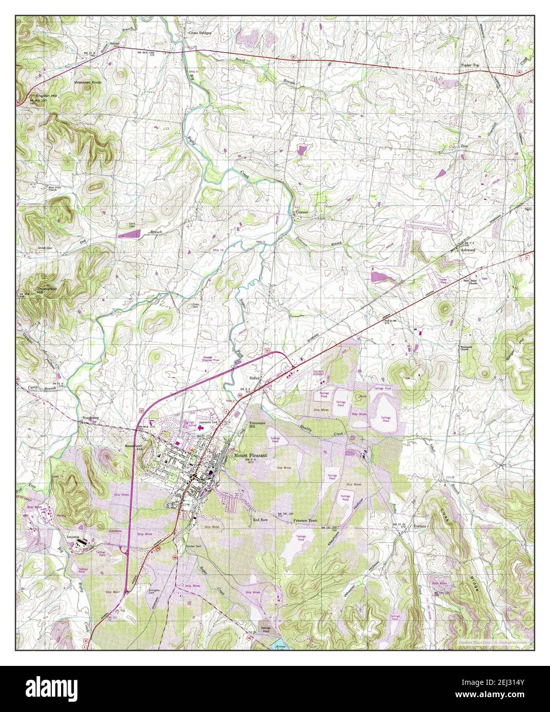 Mount Pleasant, Tennessee, map 1946, 1:24000, United States of America ...