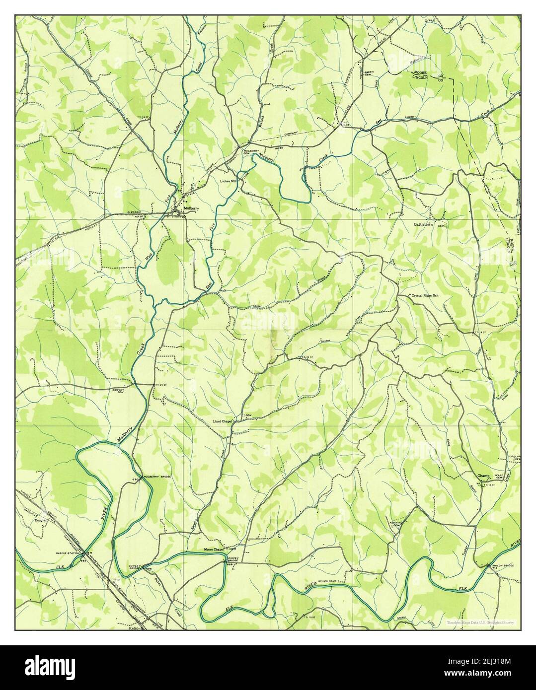 Mulberry, Tennessee, map 1936, 1:24000, United States of America by ...