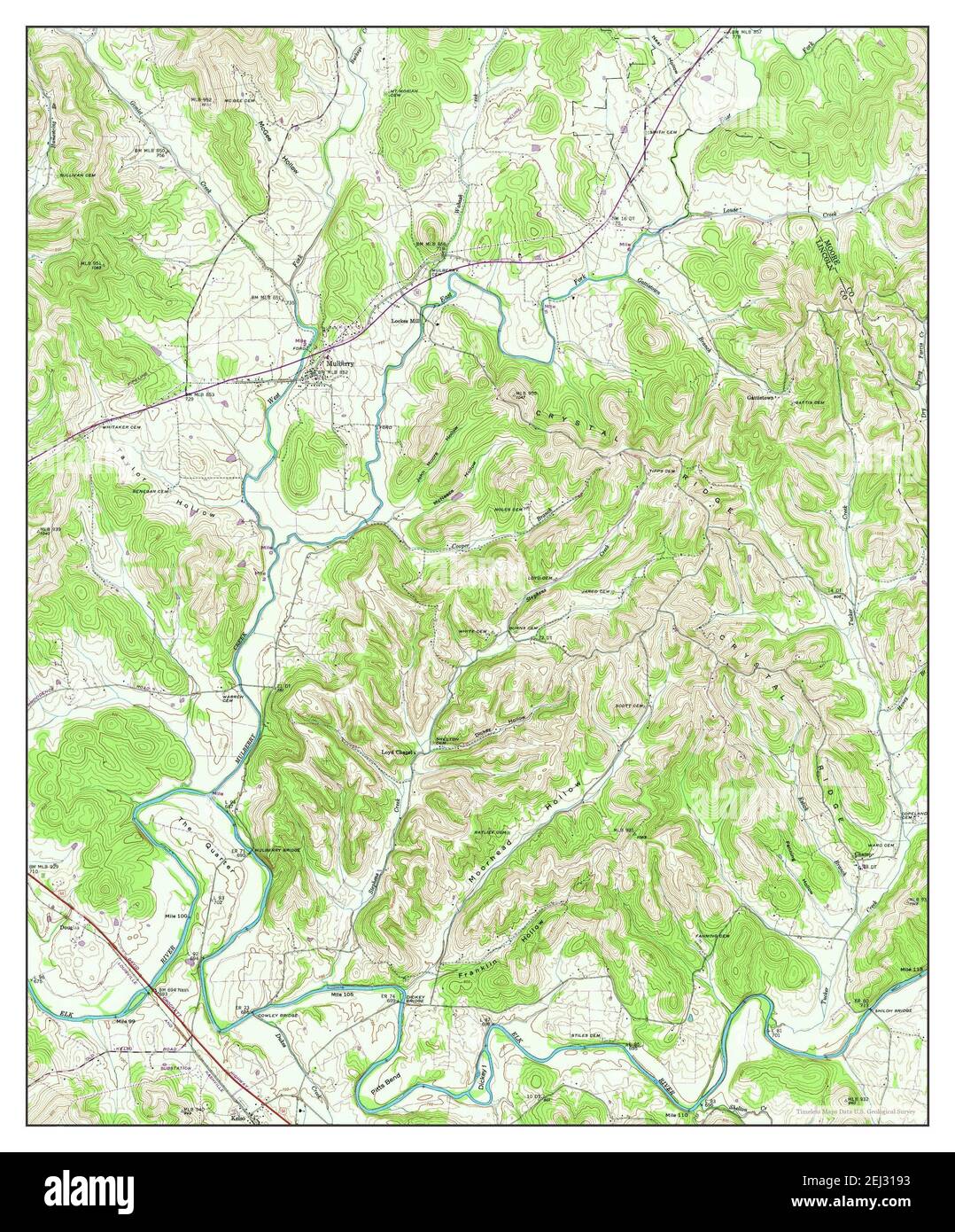 Mulberry, Tennessee, map 1947, 1:24000, United States of America by ...