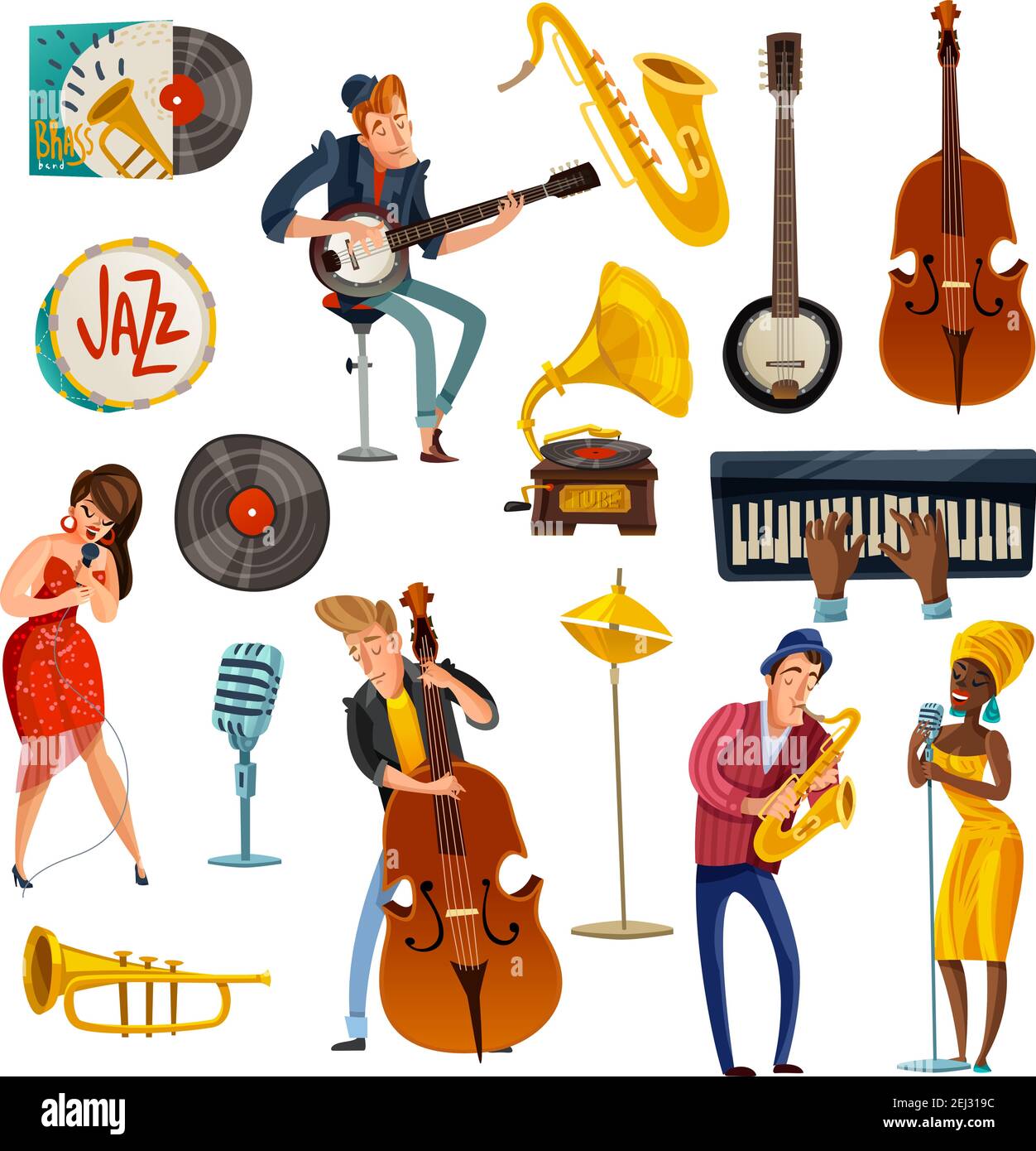 Sax lady Stock Vector Images - Alamy