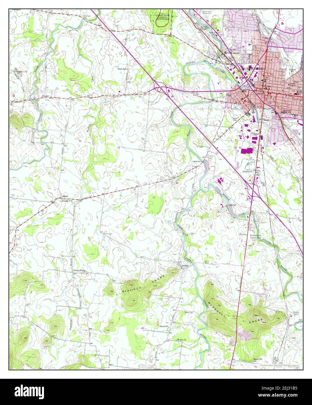 Map of murfreesboro hi-res stock photography and images - Alamy