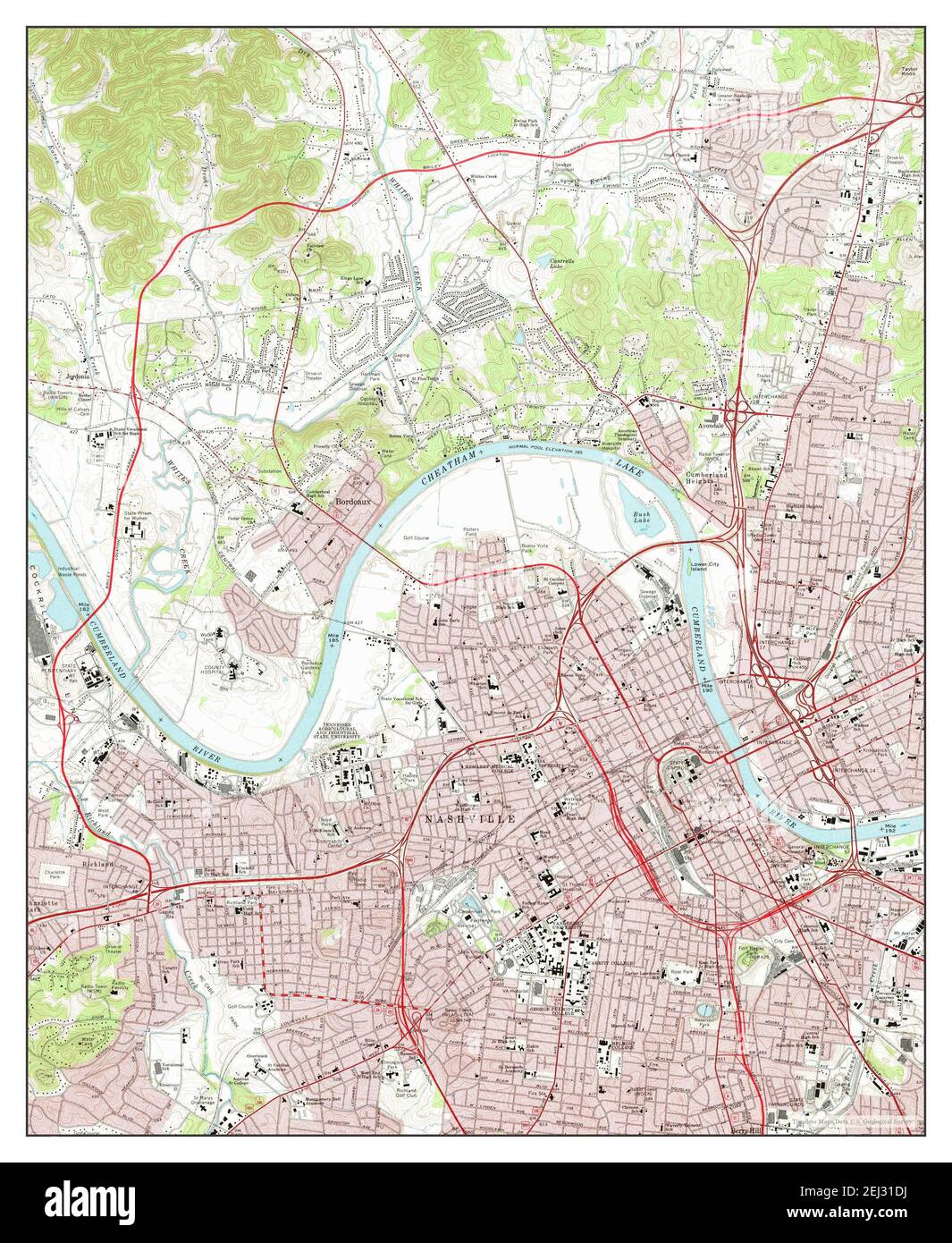 Nashville West, Tennessee, map 1968, 1:24000, United States of America ...