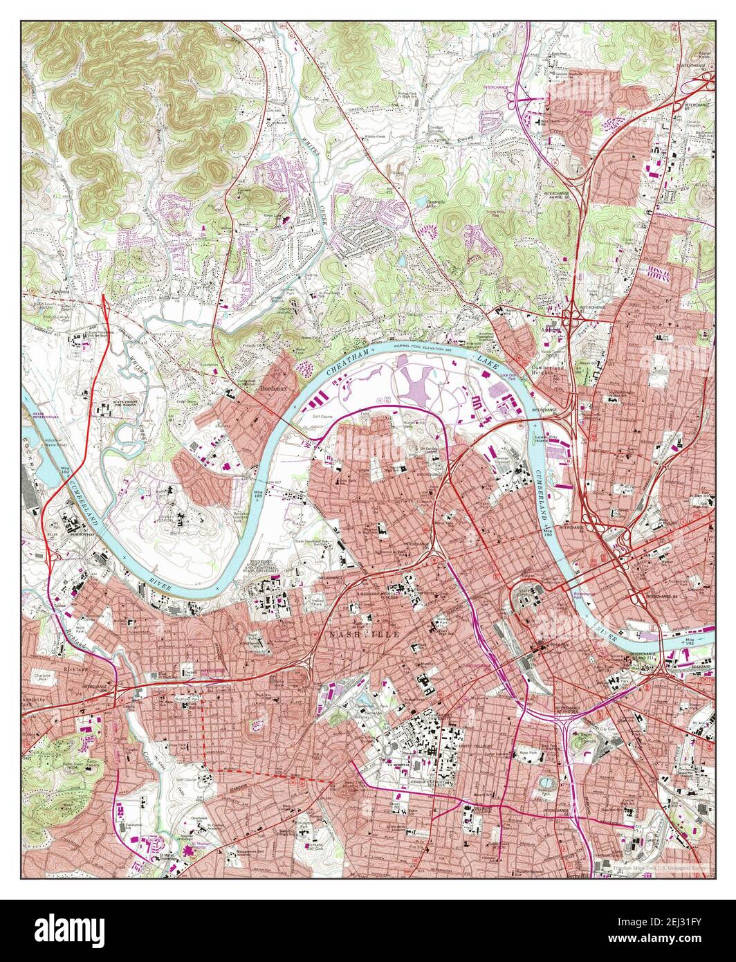 Nashville West, Tennessee, map 1968, 1:24000, United States of America ...