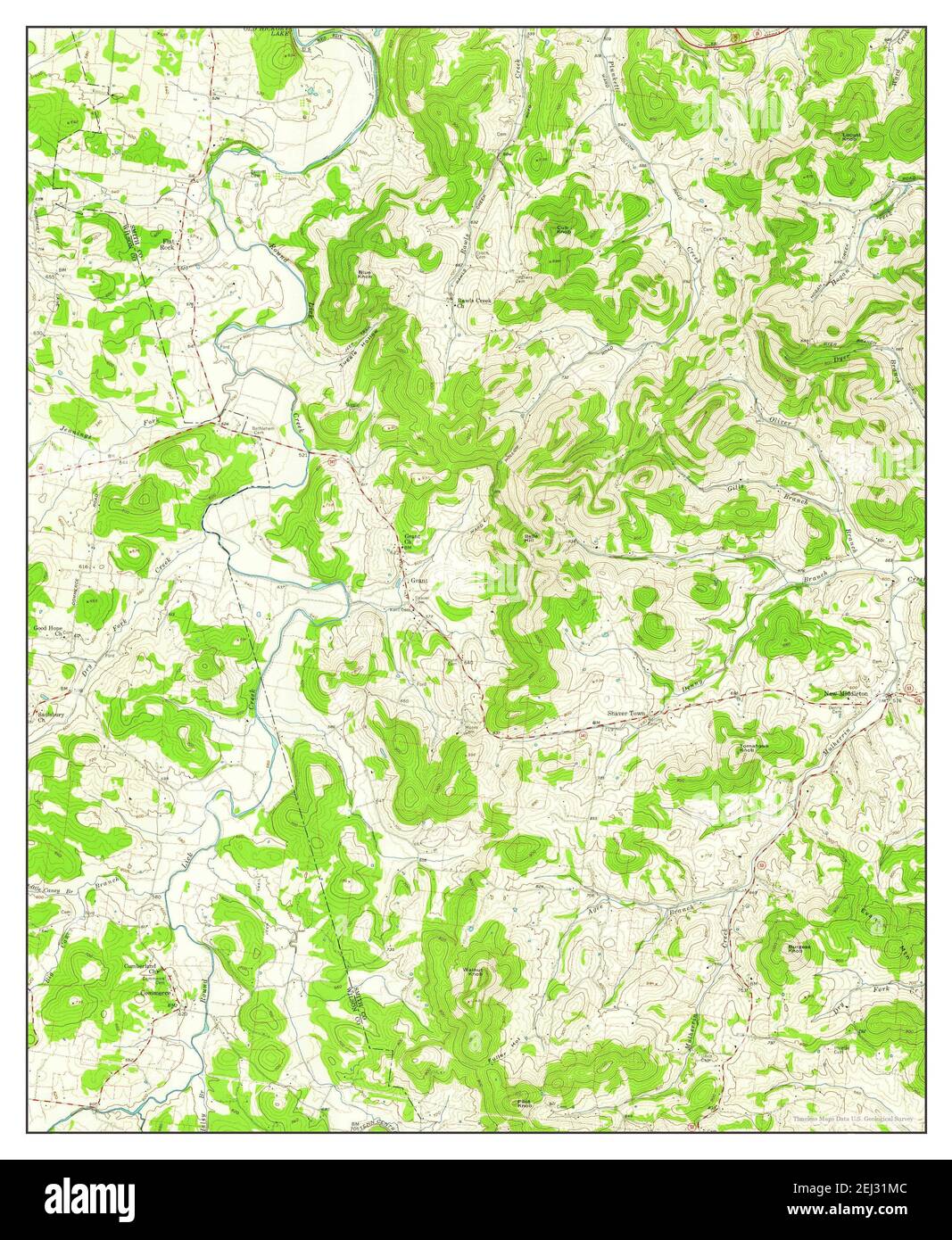 New Middleton, Tennessee, map 1958, 1:24000, United States of America ...