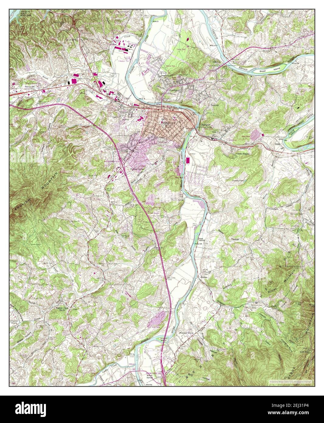 Newport, Tennessee, map 1961, 1:24000, United States of America by ...