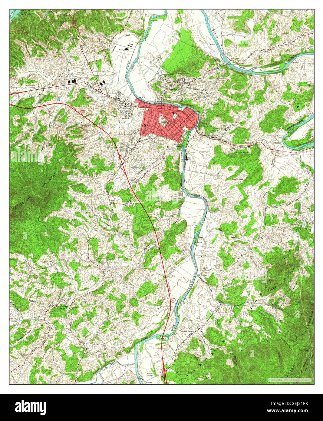 Newport, Tennessee, map 1961, 1:24000, United States of America by ...