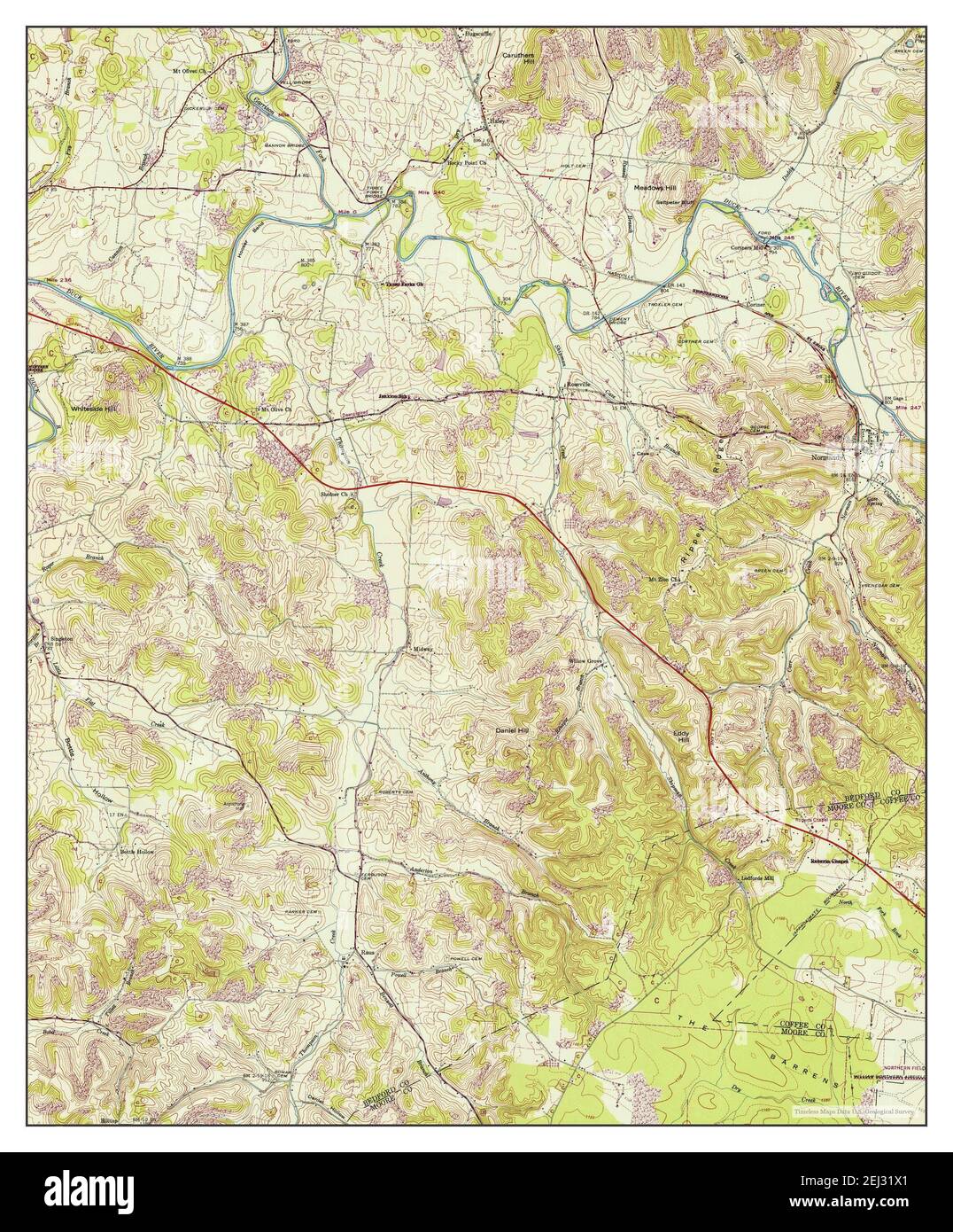 Vintage map of normandy Cut Out Stock Images & Pictures - Alamy