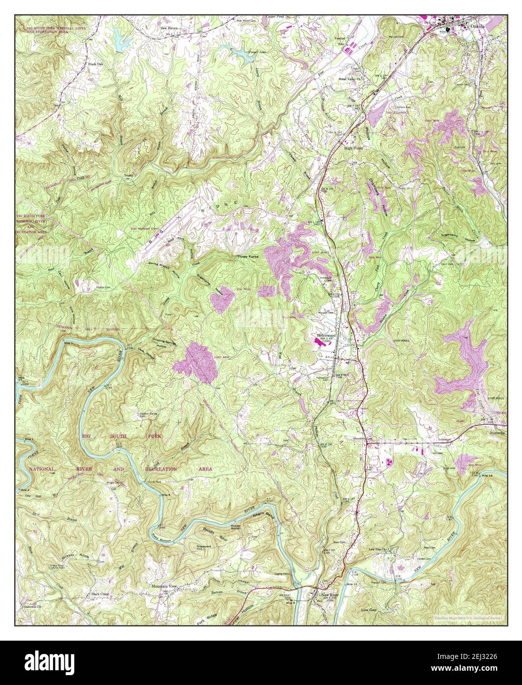Oneida South, Tennessee, map 1952, 1:24000, United States of America by ...