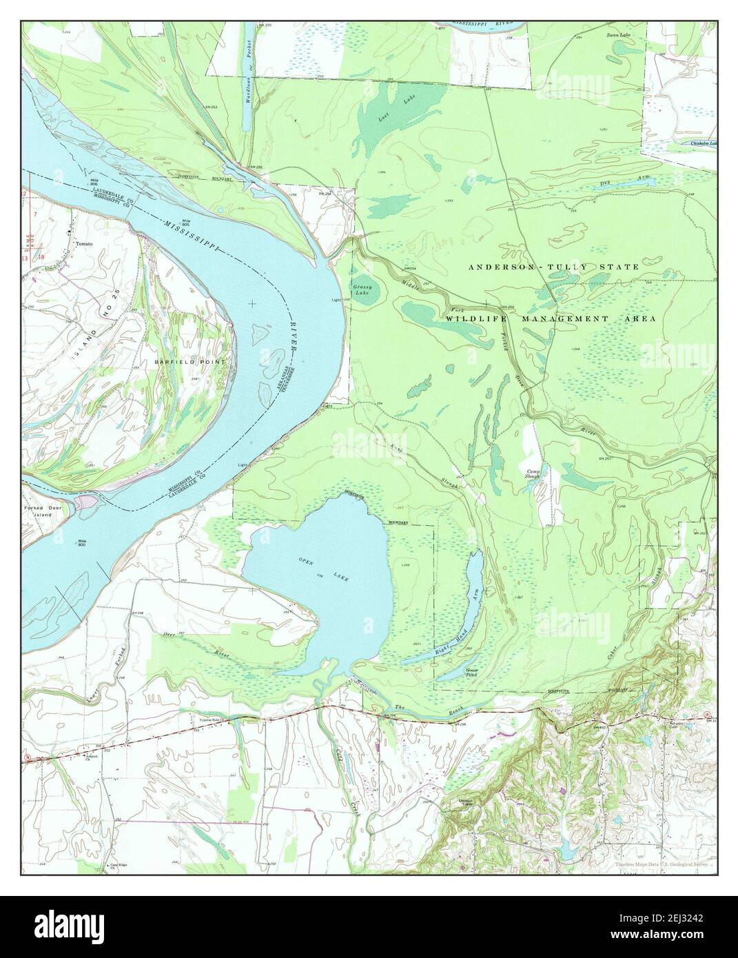 Open Lake, Tennessee, map 1972, 1:24000, United States of America by ...