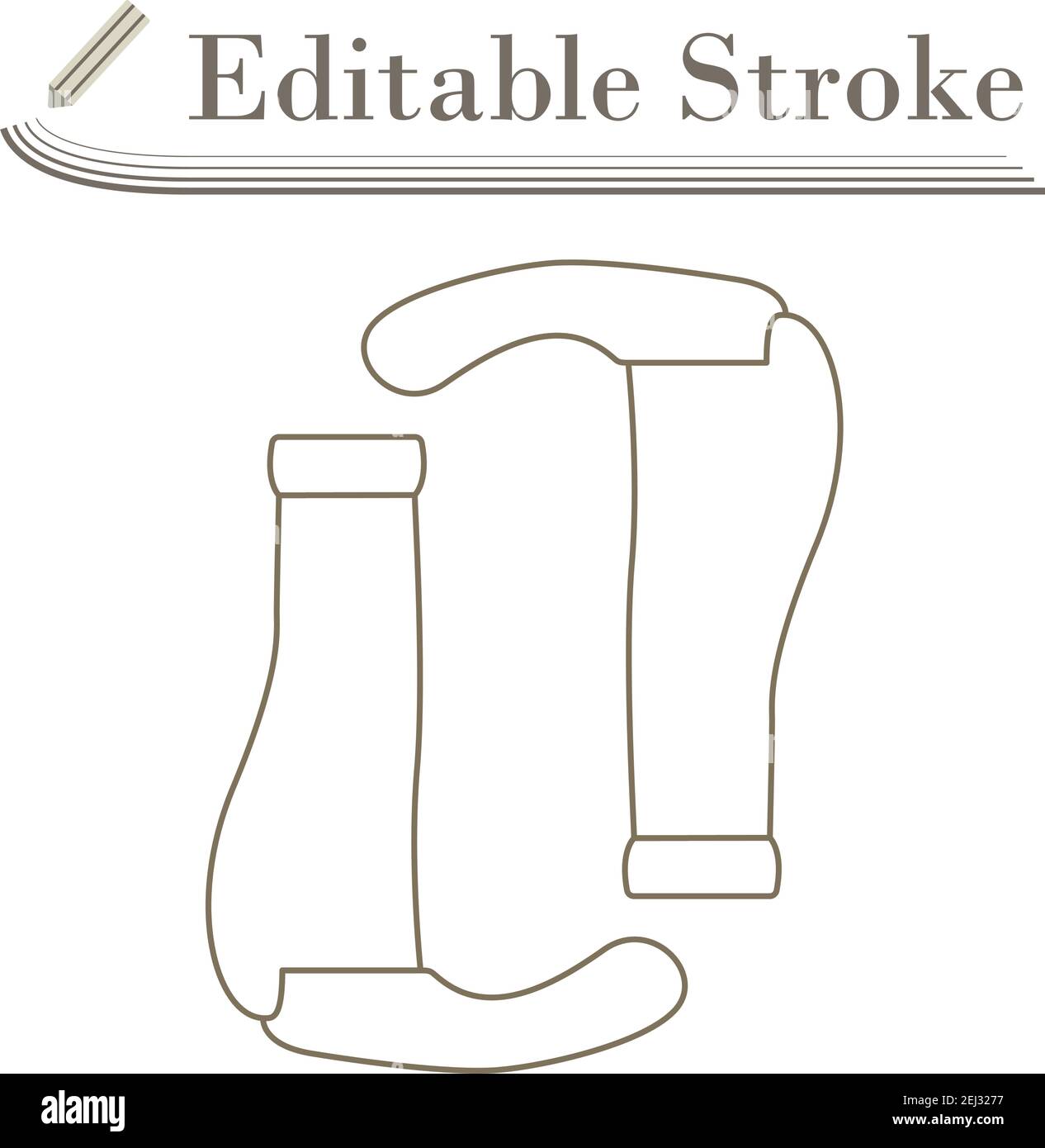 Bike Grips Icon. Editable Stroke Simple Design. Vector Illustration ...