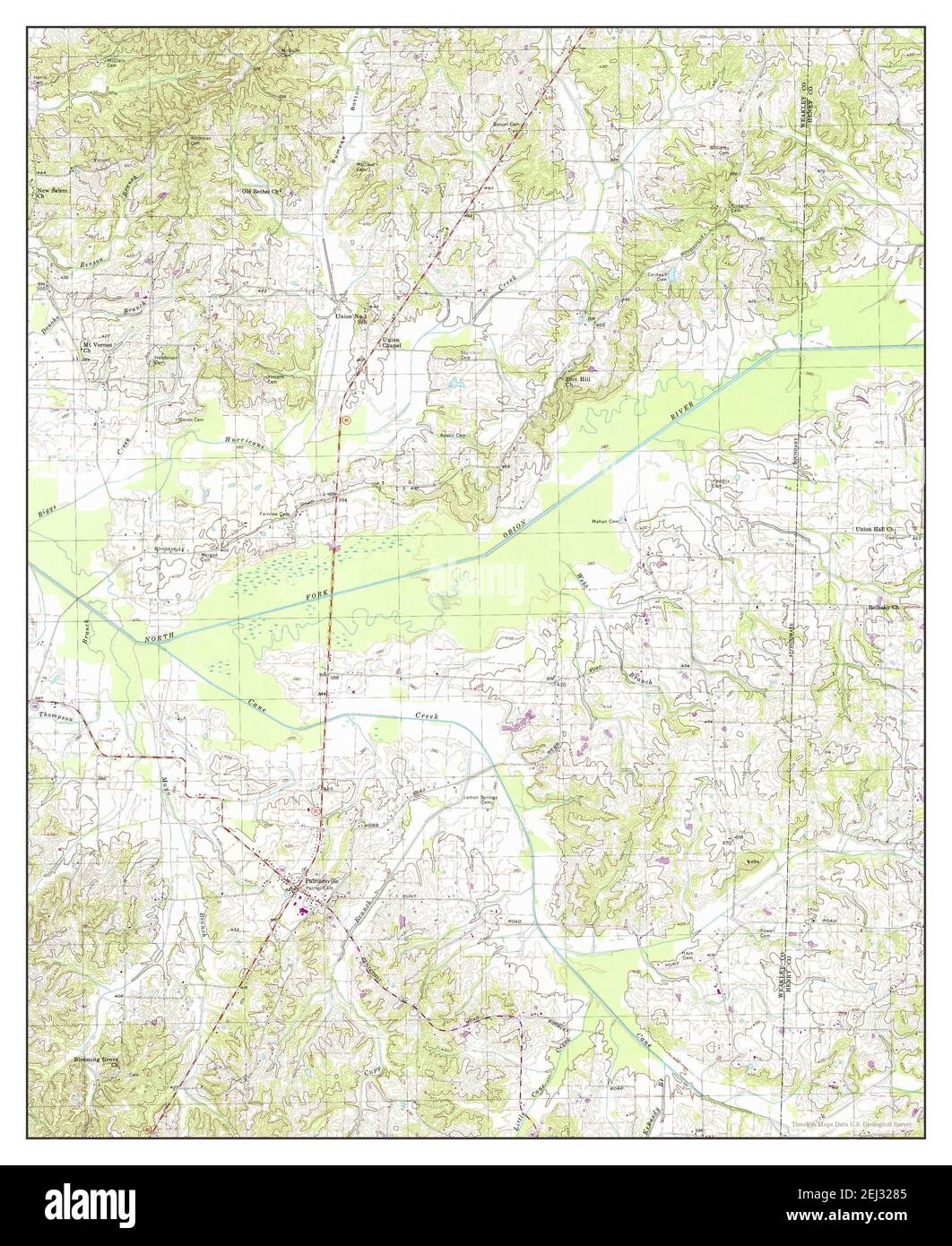 Palmersville, Tennessee, map 1956, 1:24000, United States of America by ...