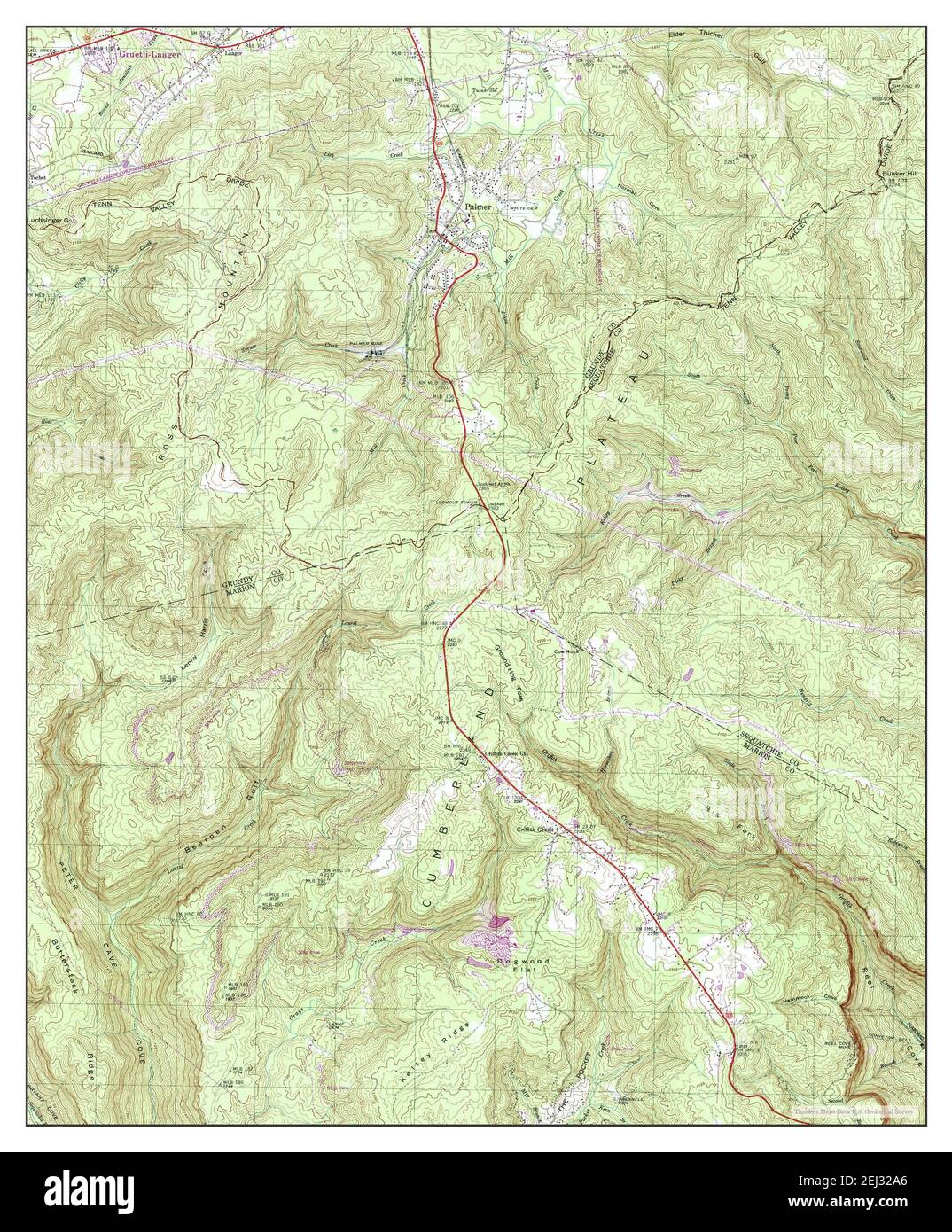 Palmer, Tennessee, map 1947, 1:24000, United States of America by ...