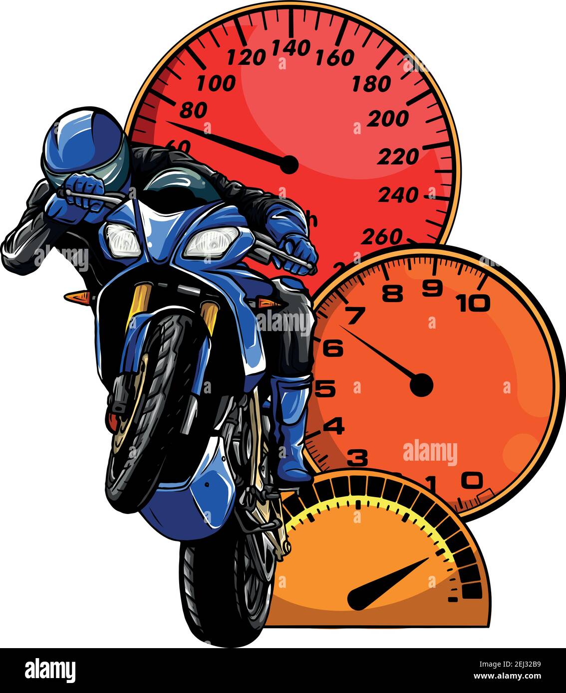 Motorbike rider, abstract vector. Road motorcycle racing Stock Vector ...