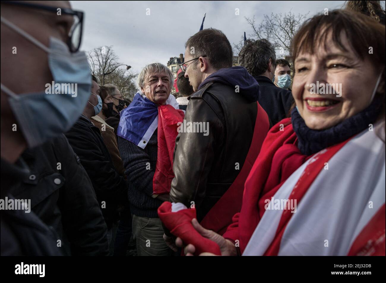 Paris, France. 20th Feb, 2021. Rally of the Generation Identitaire ...