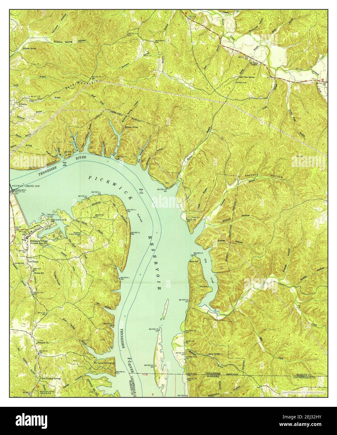 Pickwick, Tennessee, map 1952, 1:24000, United States of America by ...