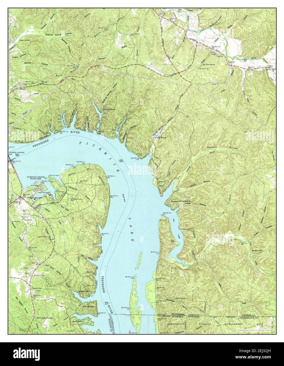 Pickwick, Tennessee, map 1972, 1:24000, United States of America by ...