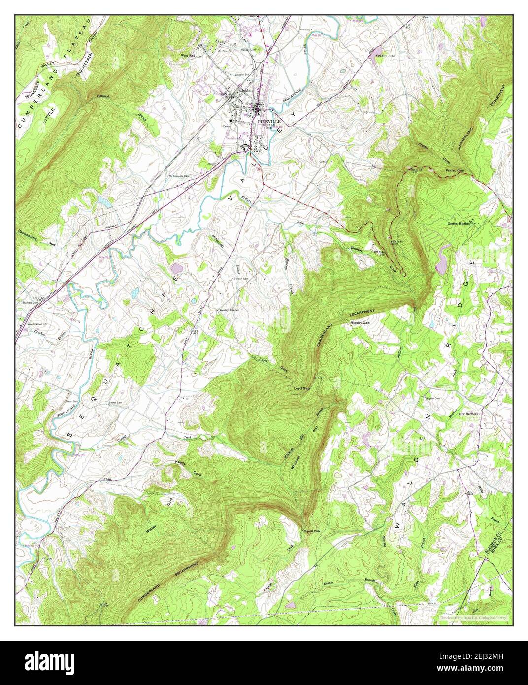 Pikeville, Tennessee, map 1956, 1:24000, United States of America by ...