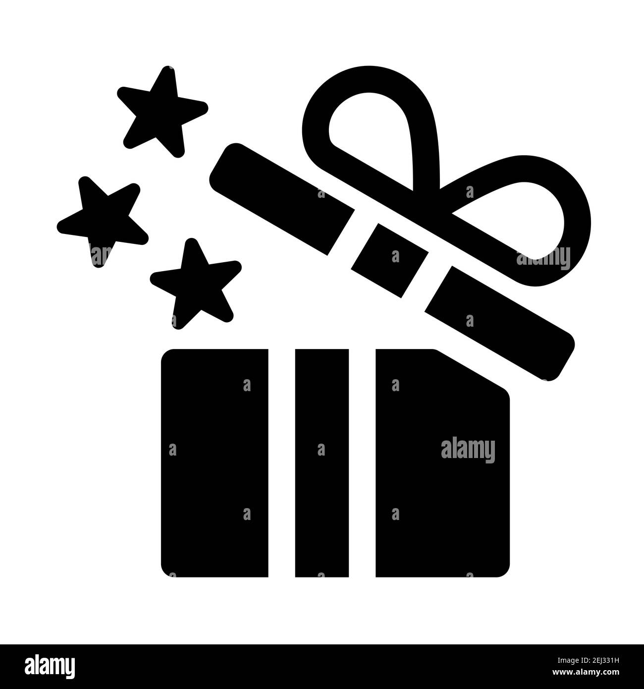 Open gift present Black and White Stock Photos & Images - Alamy