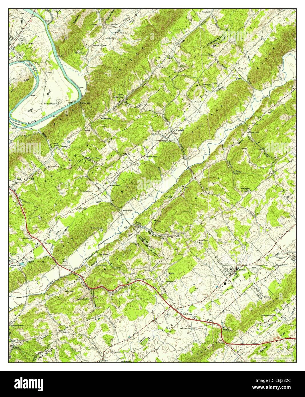 Powell, Tennessee, map 1952, 1:24000, United States of America by ...