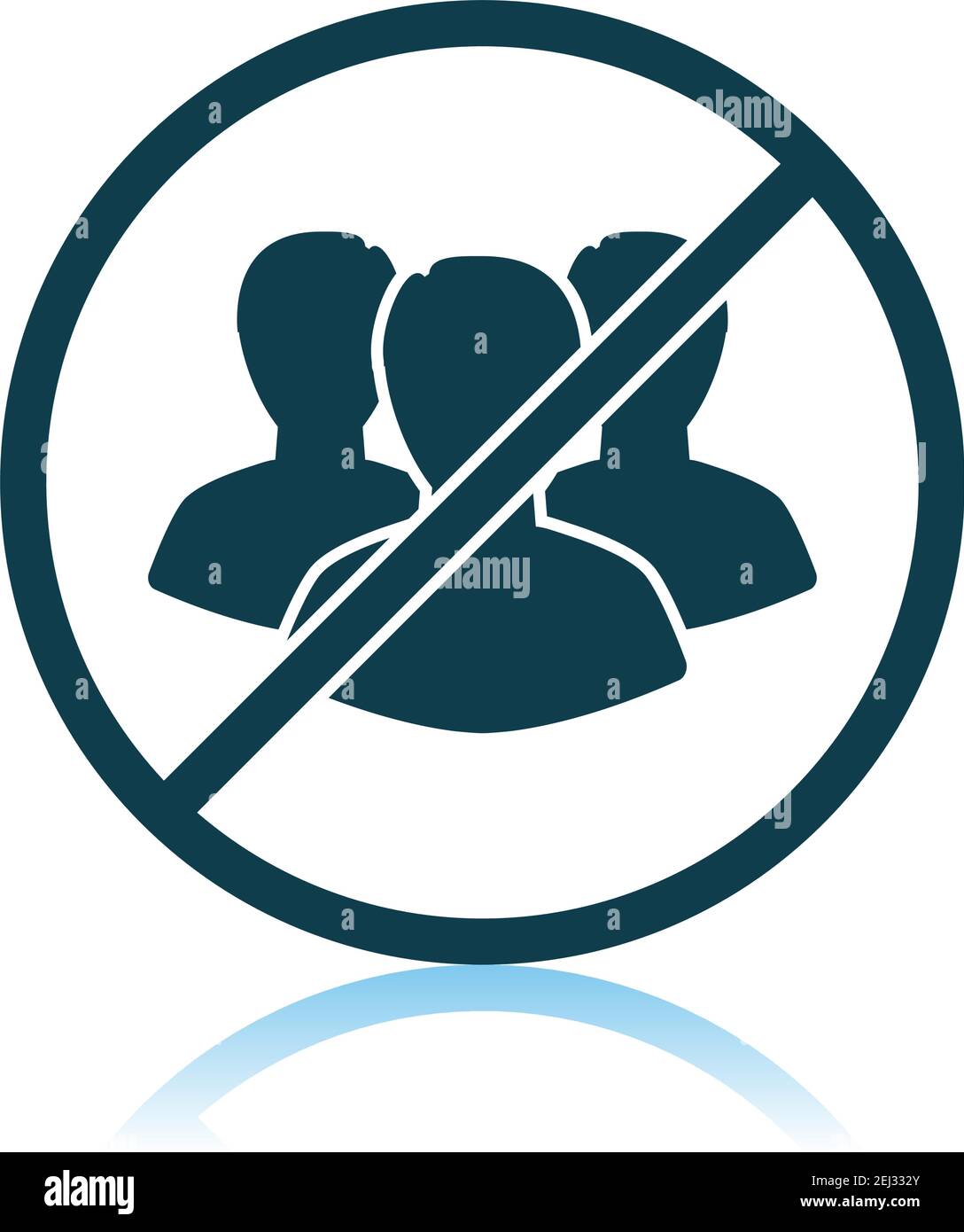 No Meeting Icon. Shadow Reflection Design. Vector Illustration Stock ...