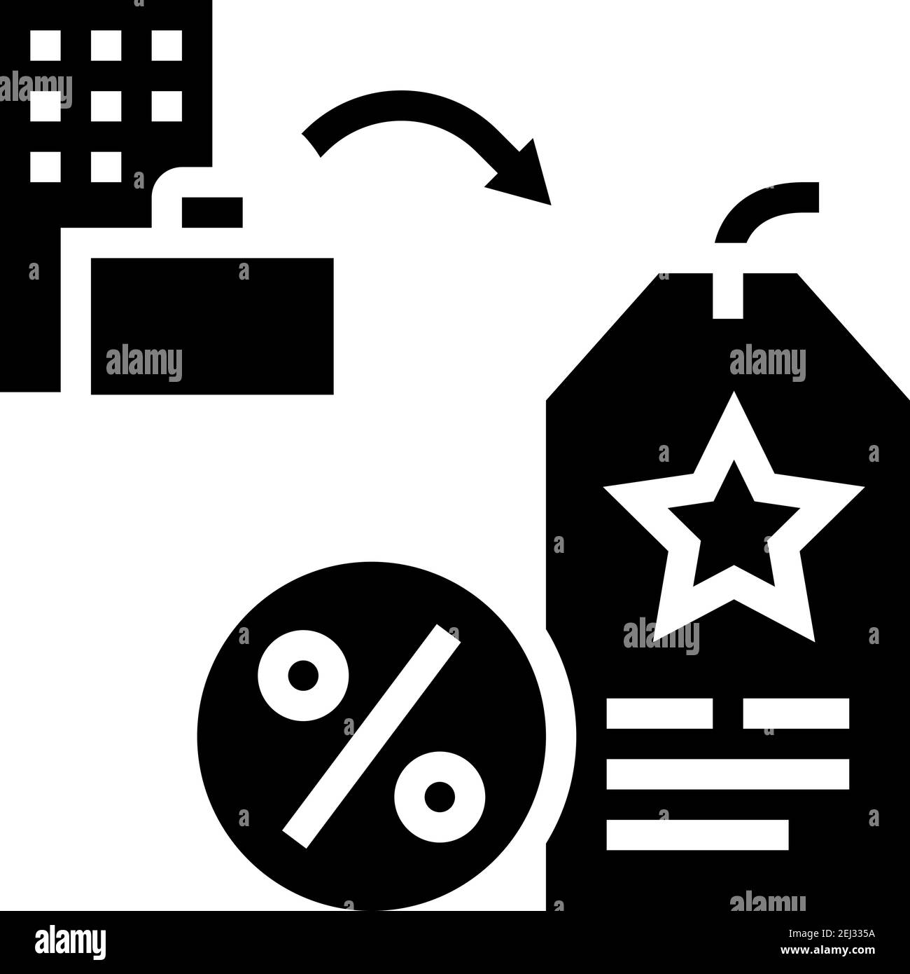 staff discount benefits glyph icon vector illustration Stock Vector ...