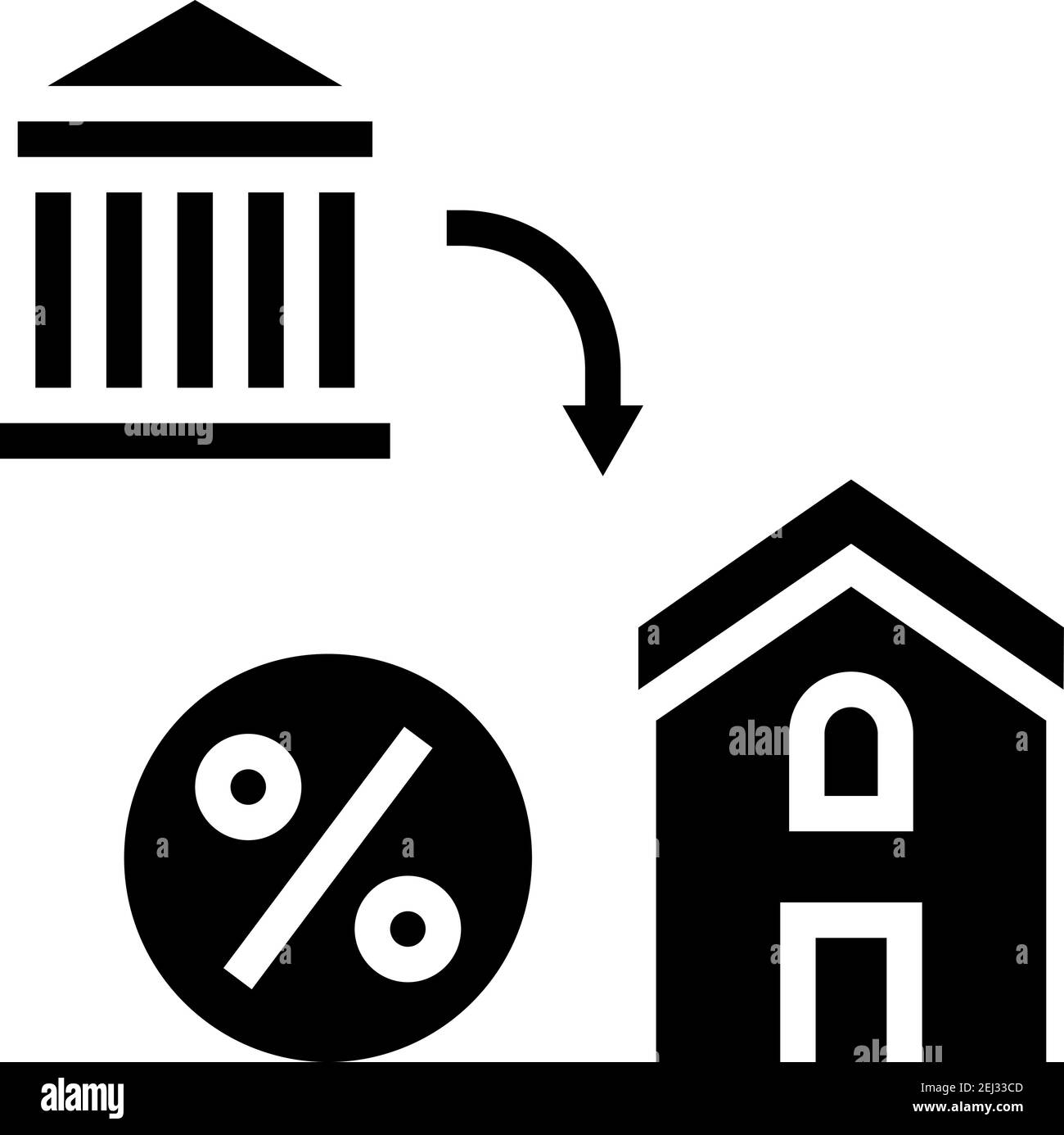 housing benefits glyph icon vector illustration Stock Vector Image ...