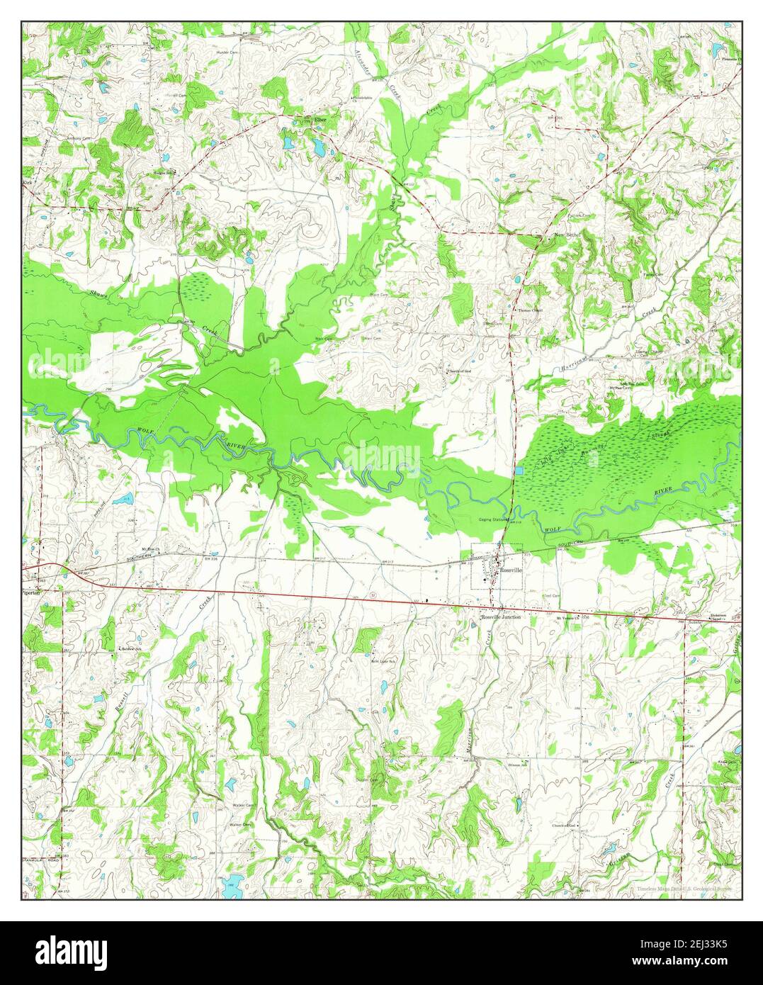 Rossville, Tennessee, map 1965, 1:24000, United States of America by ...
