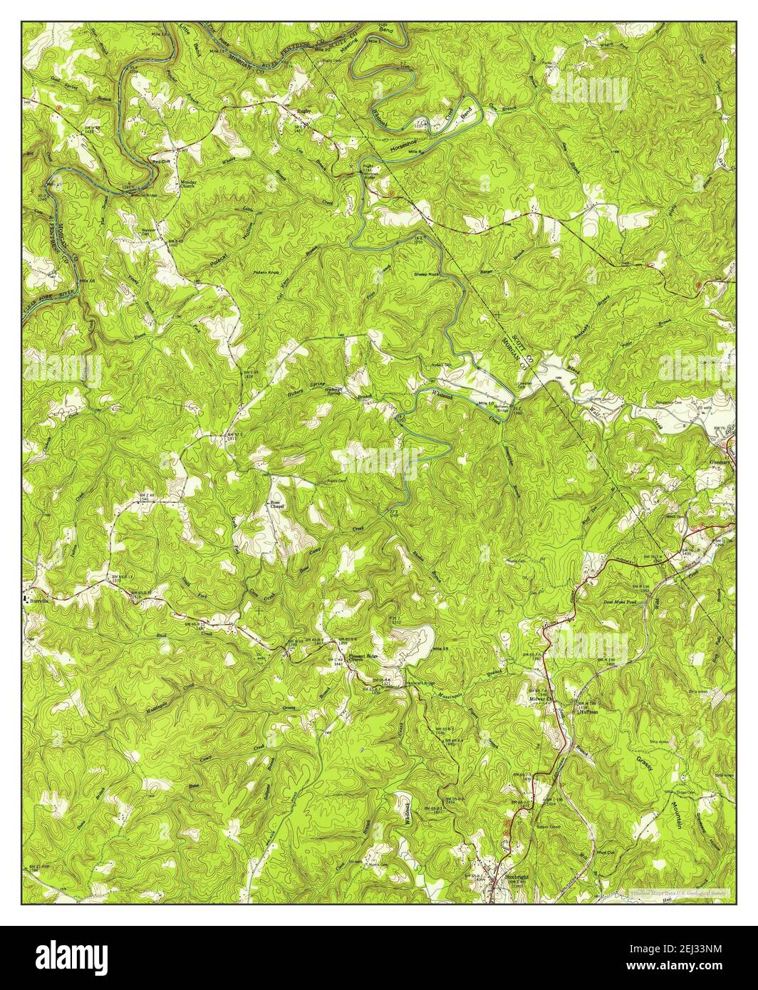 Rugby, Tennessee, map 1952, 1:24000, United States of America by ...